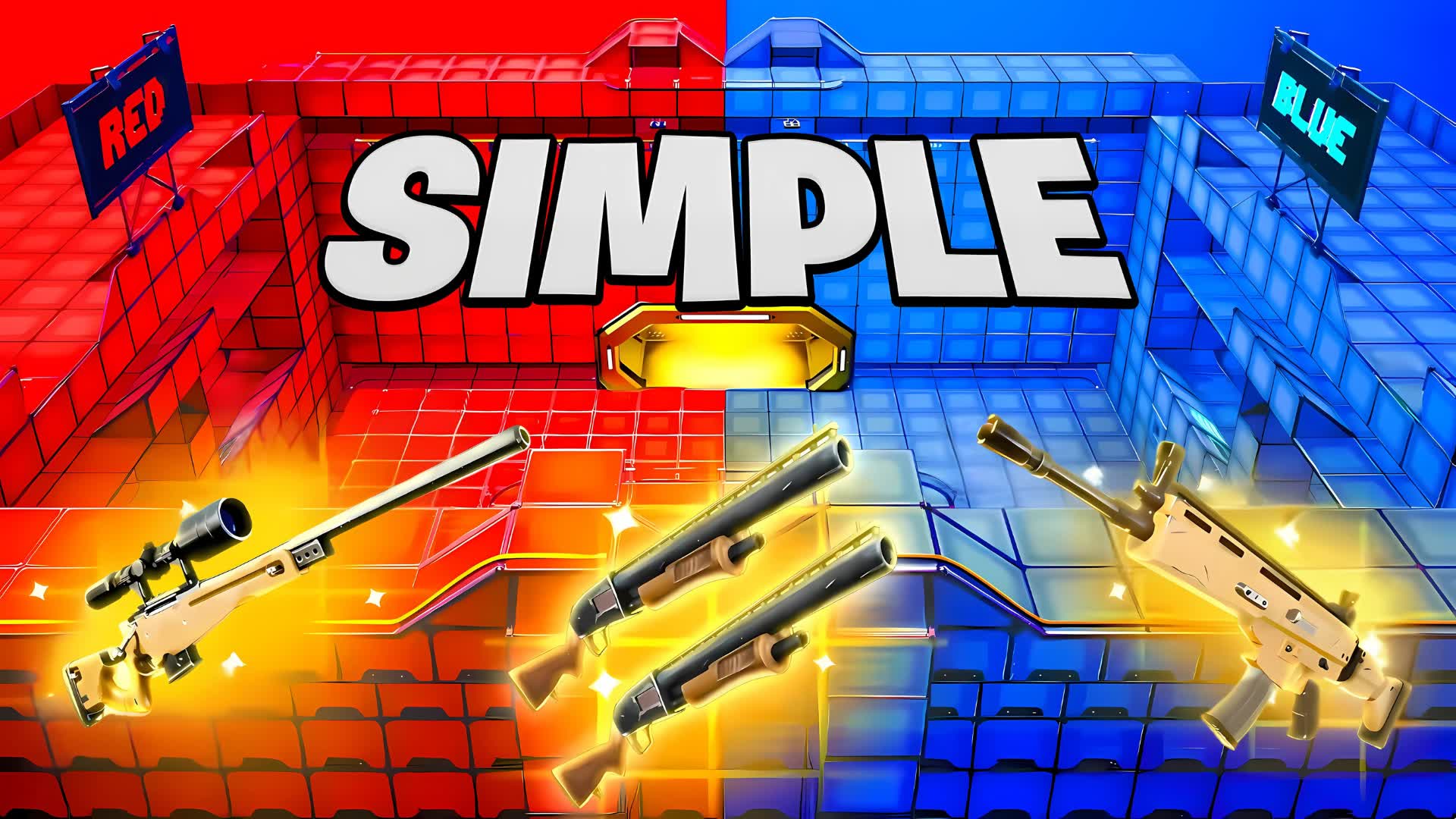 SIMPLE RED VS BLUE 0510-8170-0856 by brogames - Fortnite Creative Map ...