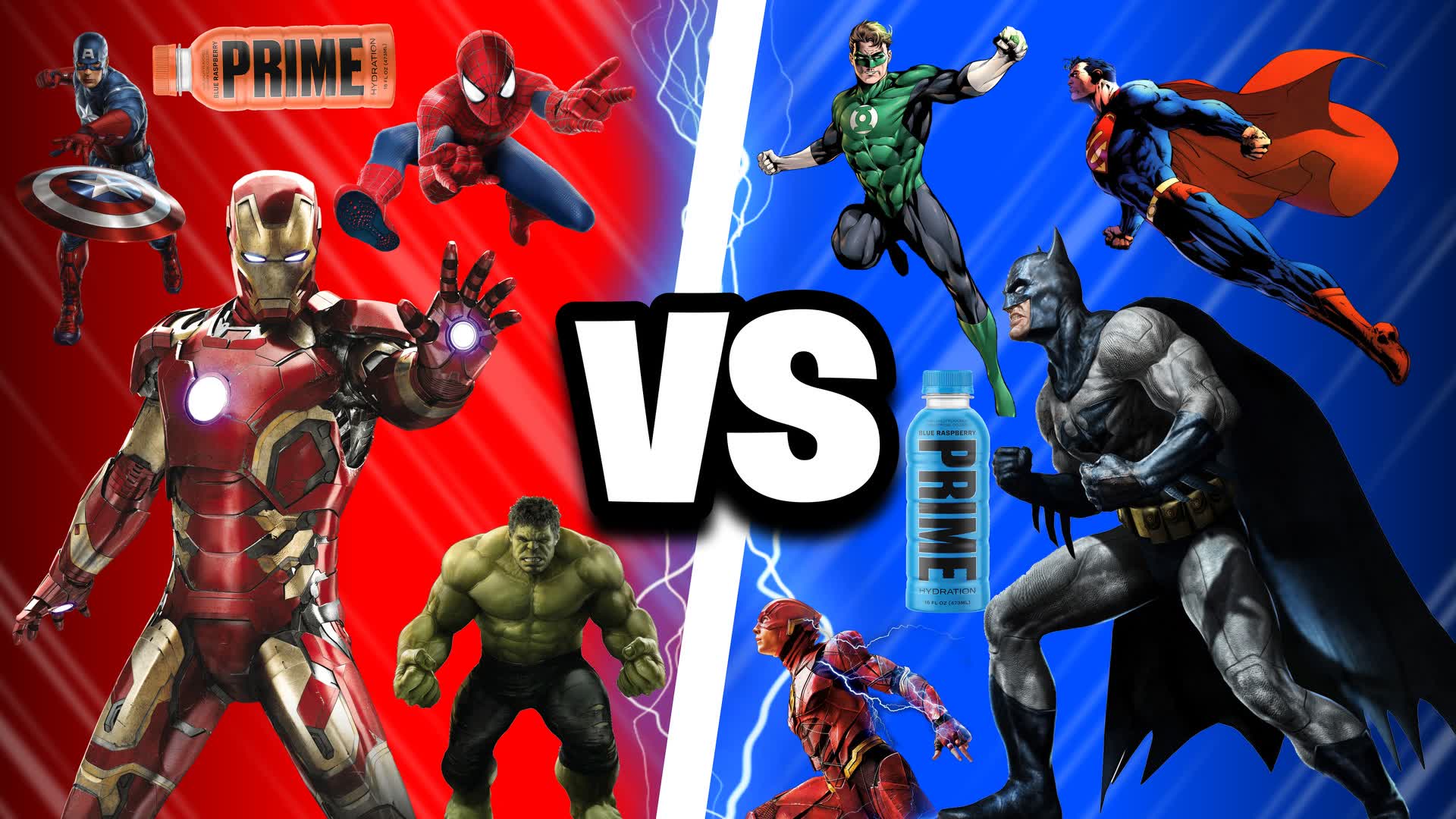 Superman Vs Batman Vs Spiderman Vs Ironman Vs Hulk
