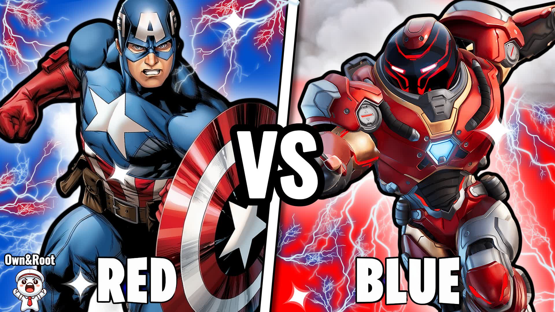 🔴IRON MAN VS CAPTAIN AMERICA🔵 9421-7661-3519 by rootcito - Fortnite ...