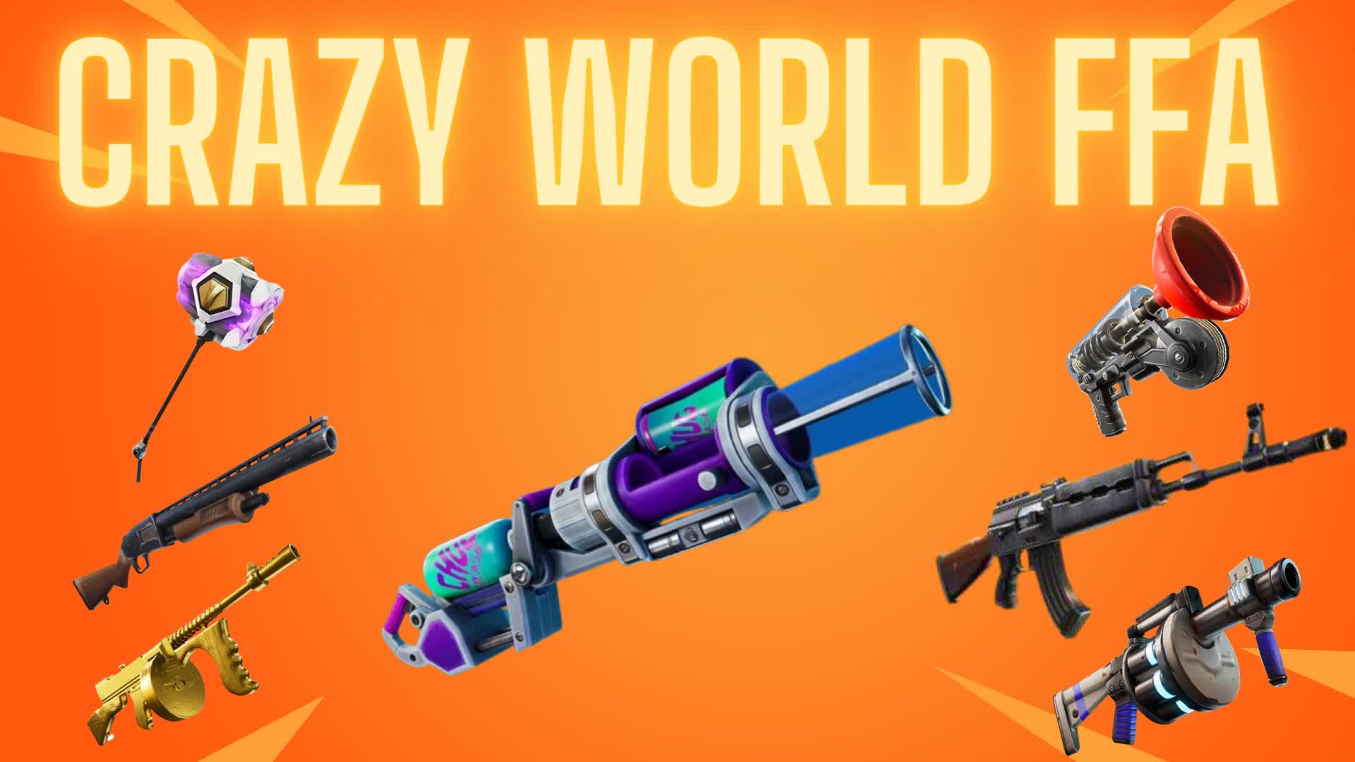 🤪Crazy World🤪 FFA 🔫[NEW WEAPONS]🔫 7362-8247-4534 by xandvier - Fortnite Creative Map Code ...