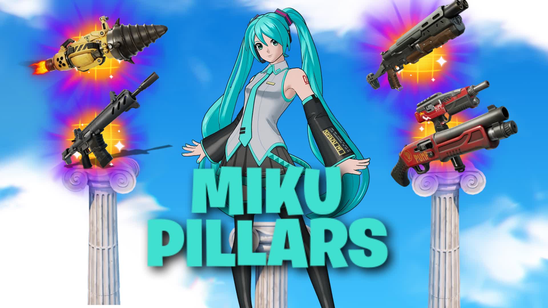 HATSUNE MIKU PILLARS!🎵 1785-1399-3795 من ابتكار yoso - Fortnite