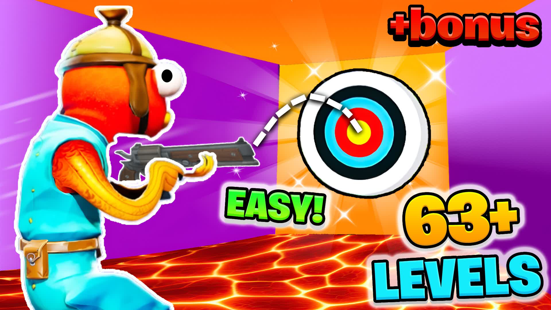 CRAZY TRICKSHOT EASY PARKOUR 🎯 63 LVL 6440-9852-8283 by deathrun1 ...