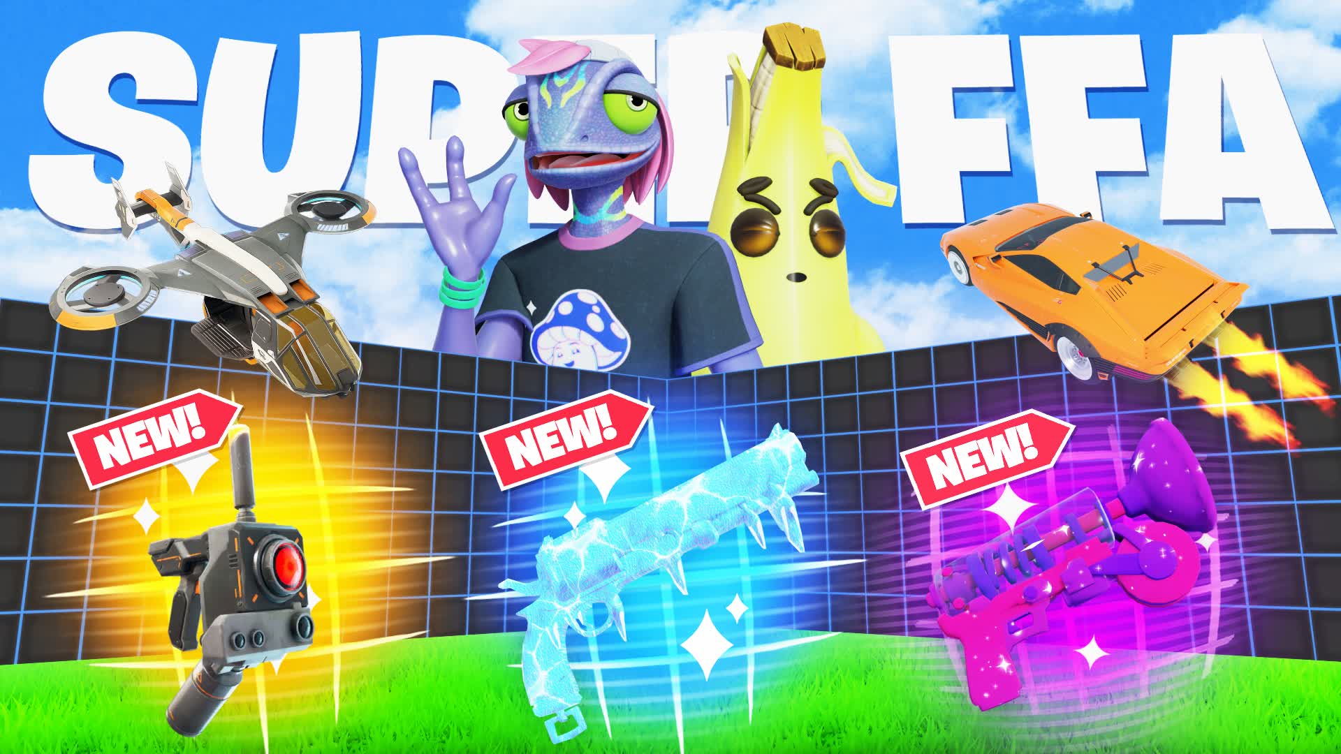 SUPER FFA 1V1 - ALL GUNS & RIDES 8452-4430-7523 by gxmaps - Fortnite