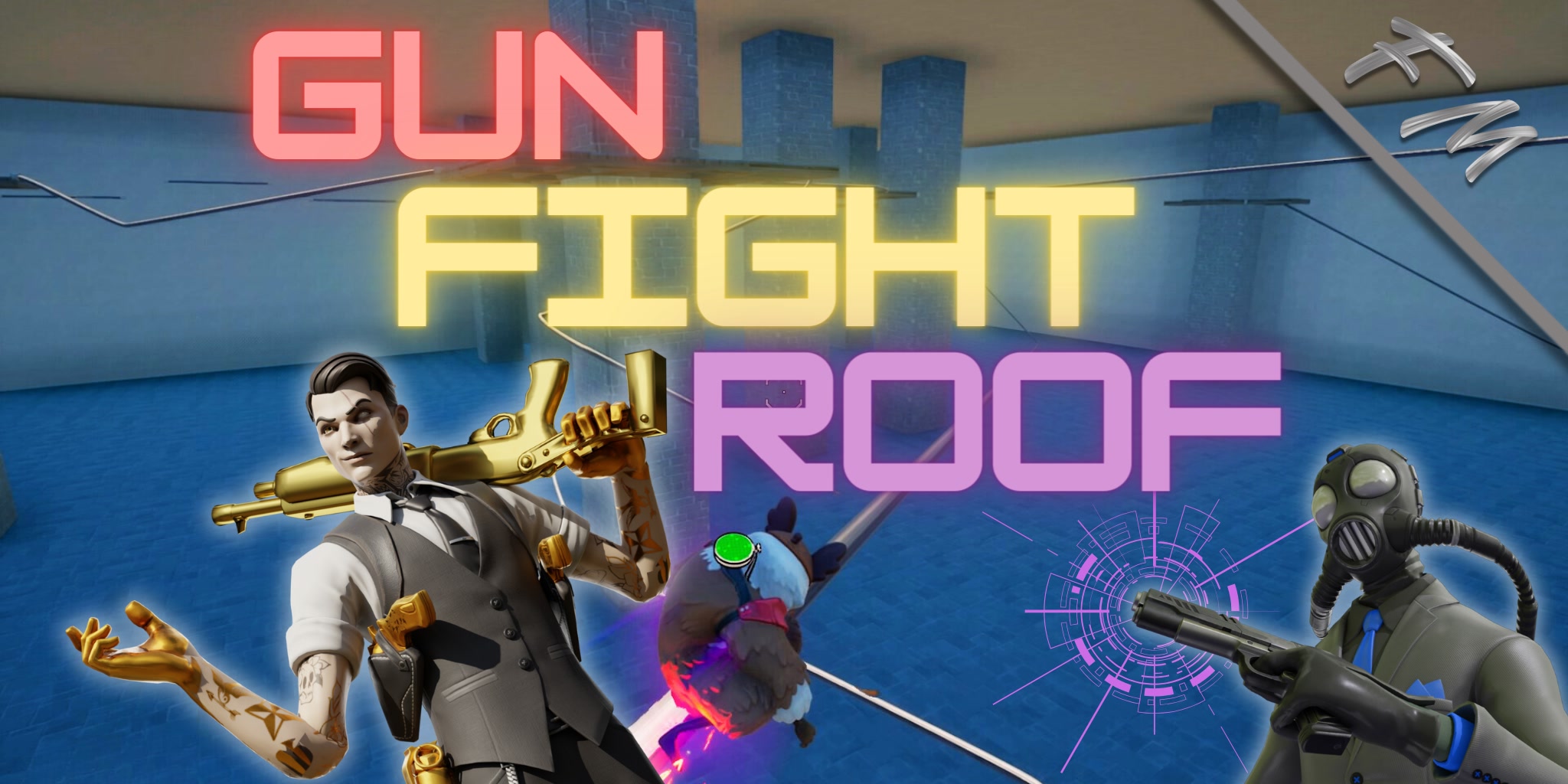 Gun-Fight Roof (Fun-Maps) 8952-8912-5337 by fun-maps - Fortnite Creative Map Code - Fortnite.GG