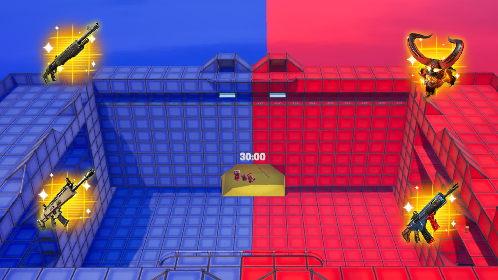 ULTRA 🔴RED🔴 VS 🔵BLUE🔵 9316-5543-5215 by cubestudios - Fortnite