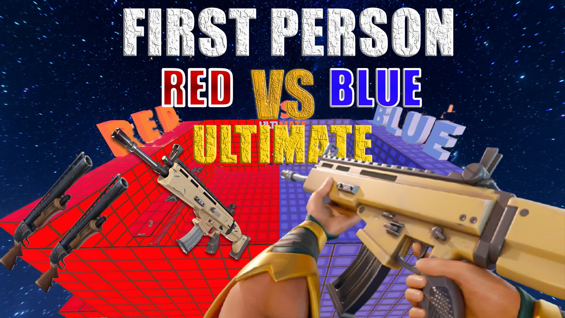 FIRST PERSON 🔴🔵 Red VS Blue ULTIMATE🔥 9877-7516-2384 by jbgg - Fortnite Creative Map Code ...