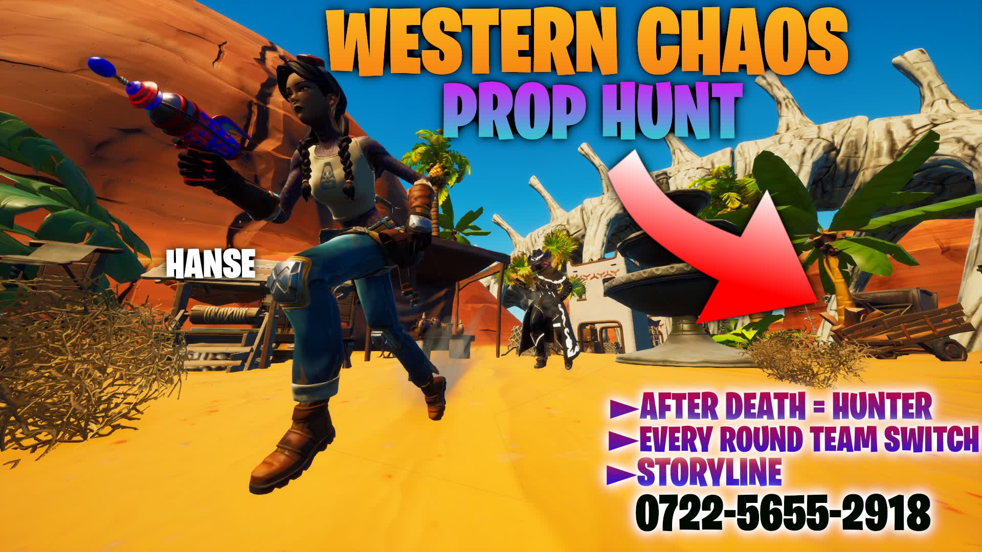 PROP HUNT WESTERN CHAOS | HANSE 🦖 0722-5655-2918 by cc piduu - Fortnite.GG