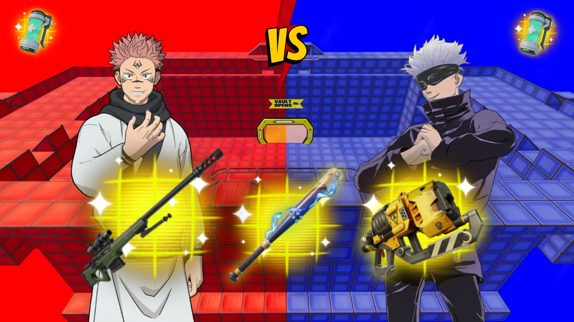 GOJO VS SUKUNA RED VS BLUE🔵🔴 0721-1580-0988 by neyma - Fortnite ...