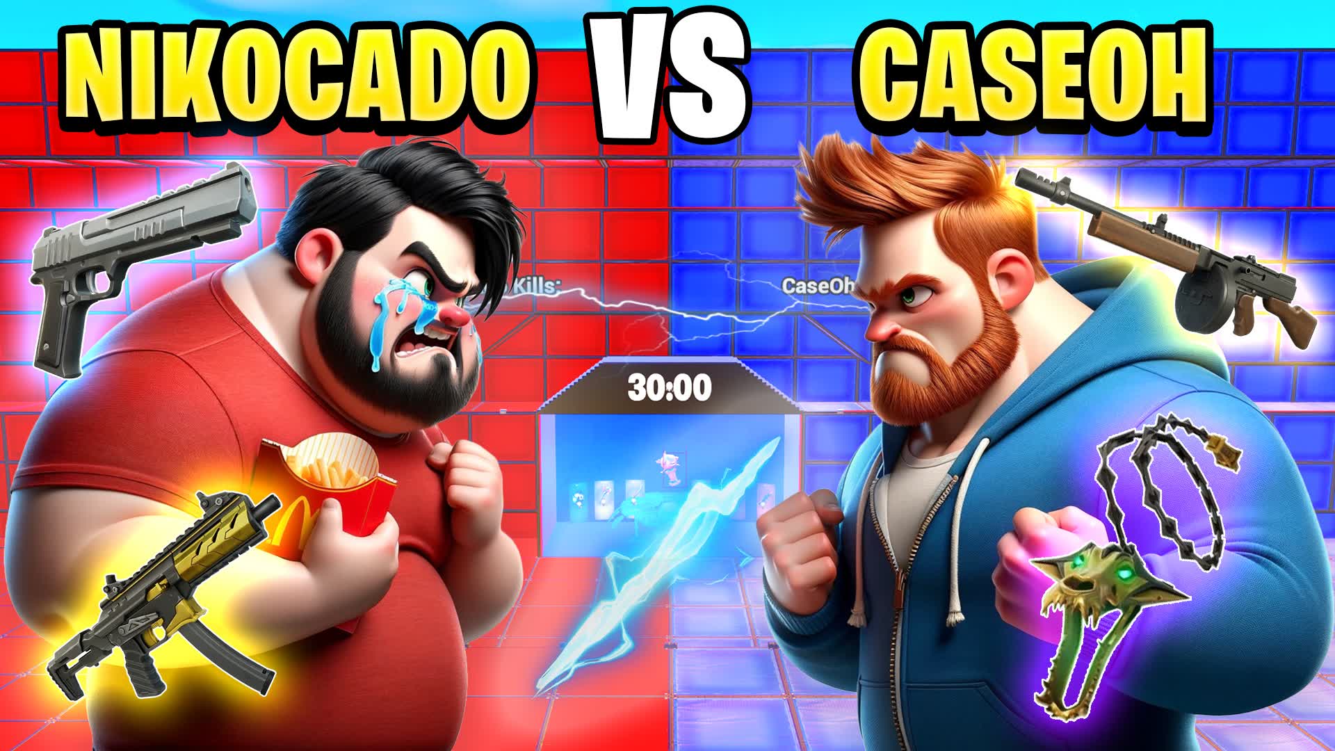 NIKOCADO VS CASEOH RED VS BLUE 🔴🔵 5031-1520-4278, de datscrazy — Fortnite
