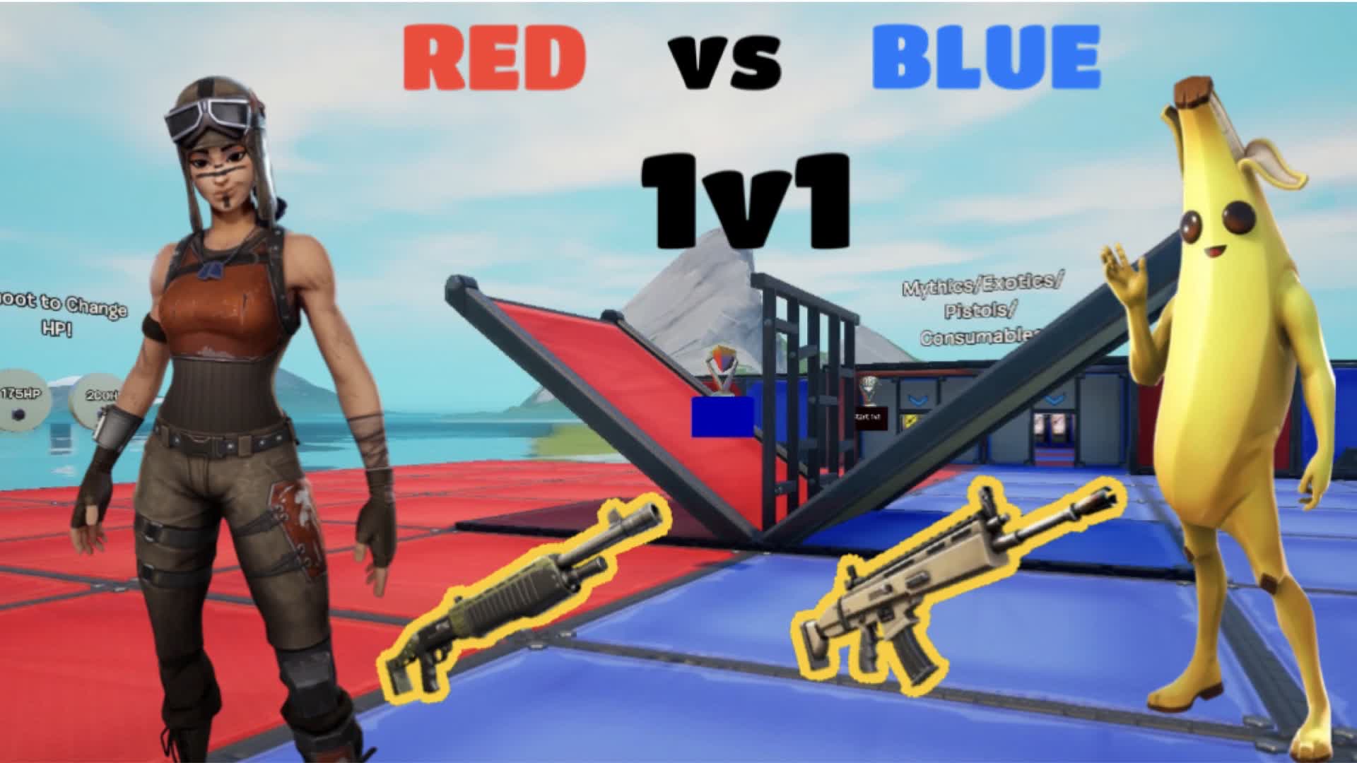 Red vs Blue 1v1🔴🔵 6230-7076-4159 by lanna - Fortnite Creative Map Code - Fortnite.GG