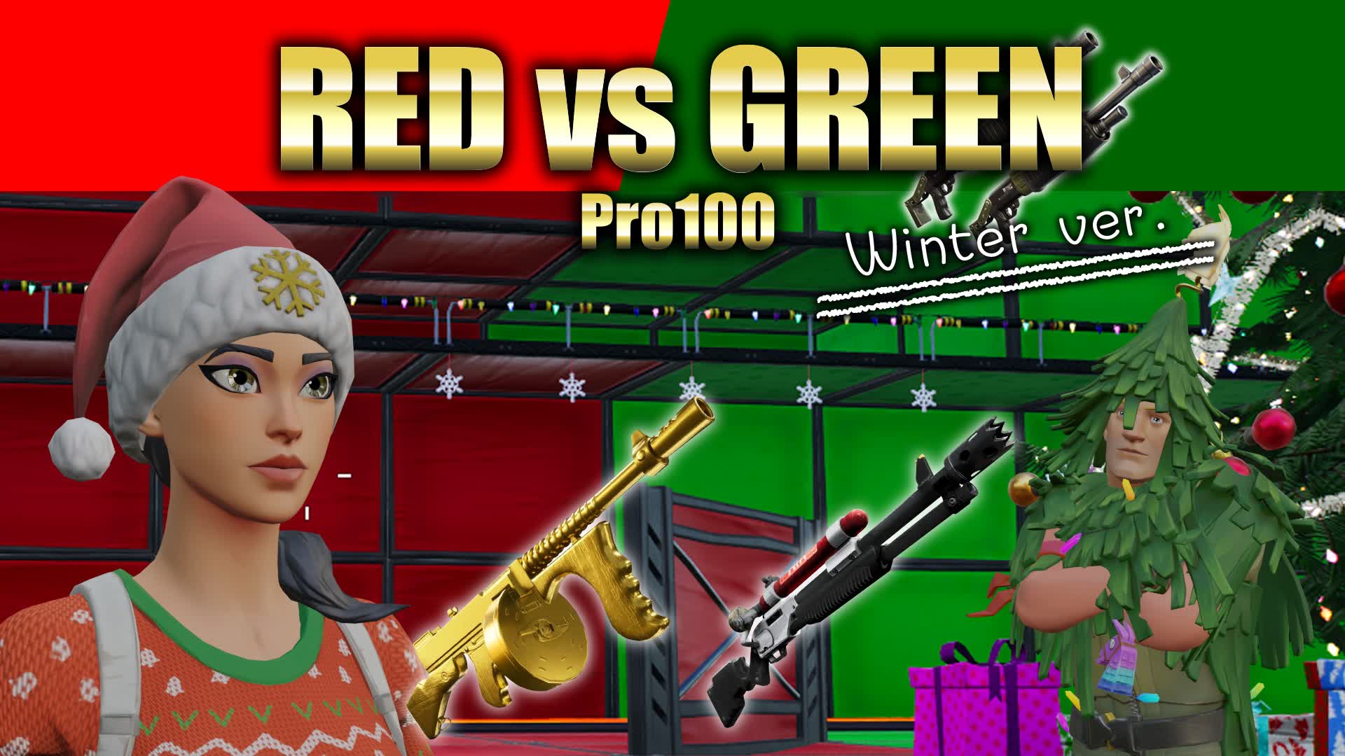 RED vs GREEN Pro100 Winter ver. 6165-5568-1636 by raiden_llc - Fortnite ...