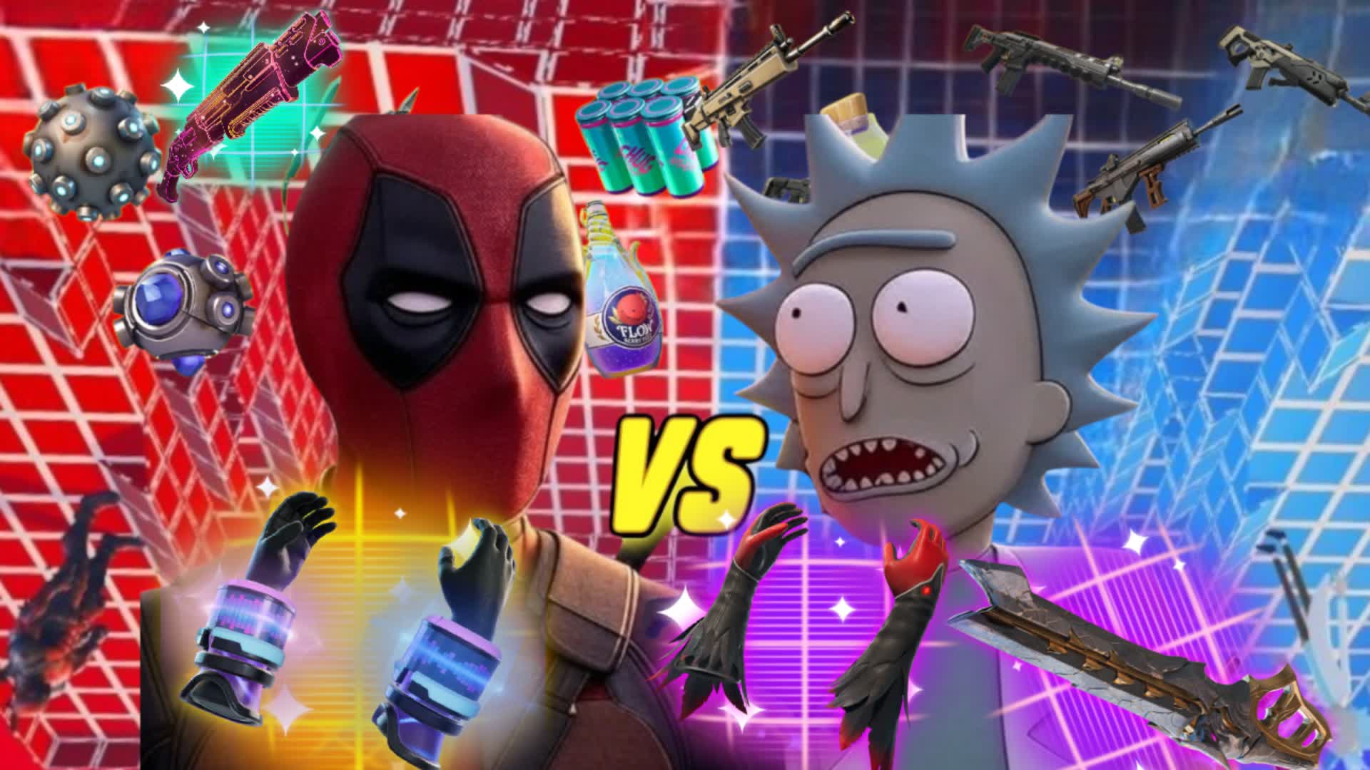 RICK VS DEADPOOL RED VS BLUE 8124-0577-3854 by smog26 - Fortnite ...