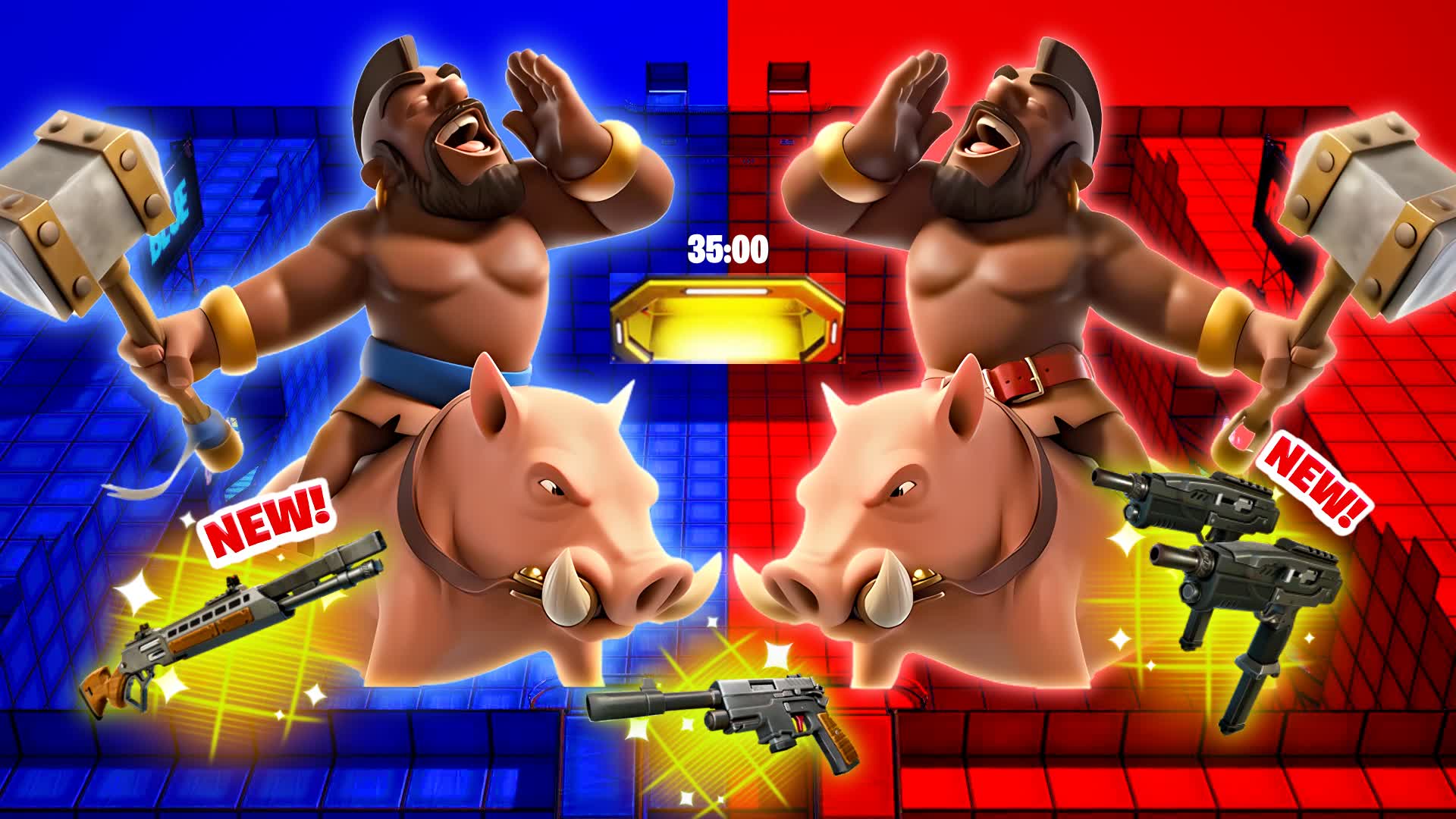 HOG RIDER 🔴🔵RED VS BLUE 1502-4397-6684 by youngstar - Fortnite Creative Map Code - Fortnite.GG