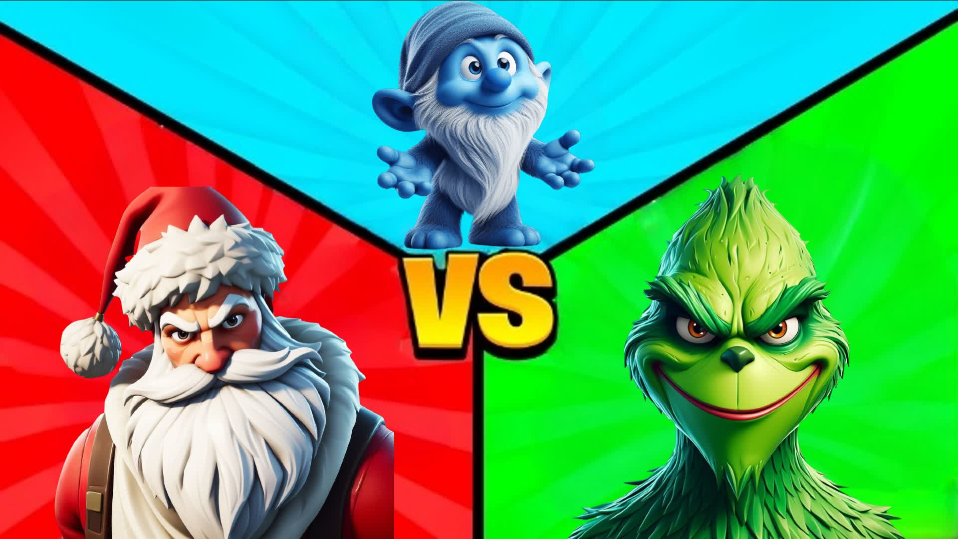 SANTA VS SMURF VS GRINCH 💯 9574-0979-6580 by epic-maps - Fortnite
