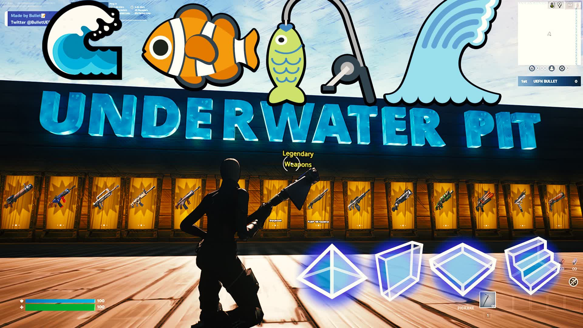 🌊Underwater Pit FFA 🌊 0138-1266-5556 by bullet - Fortnite