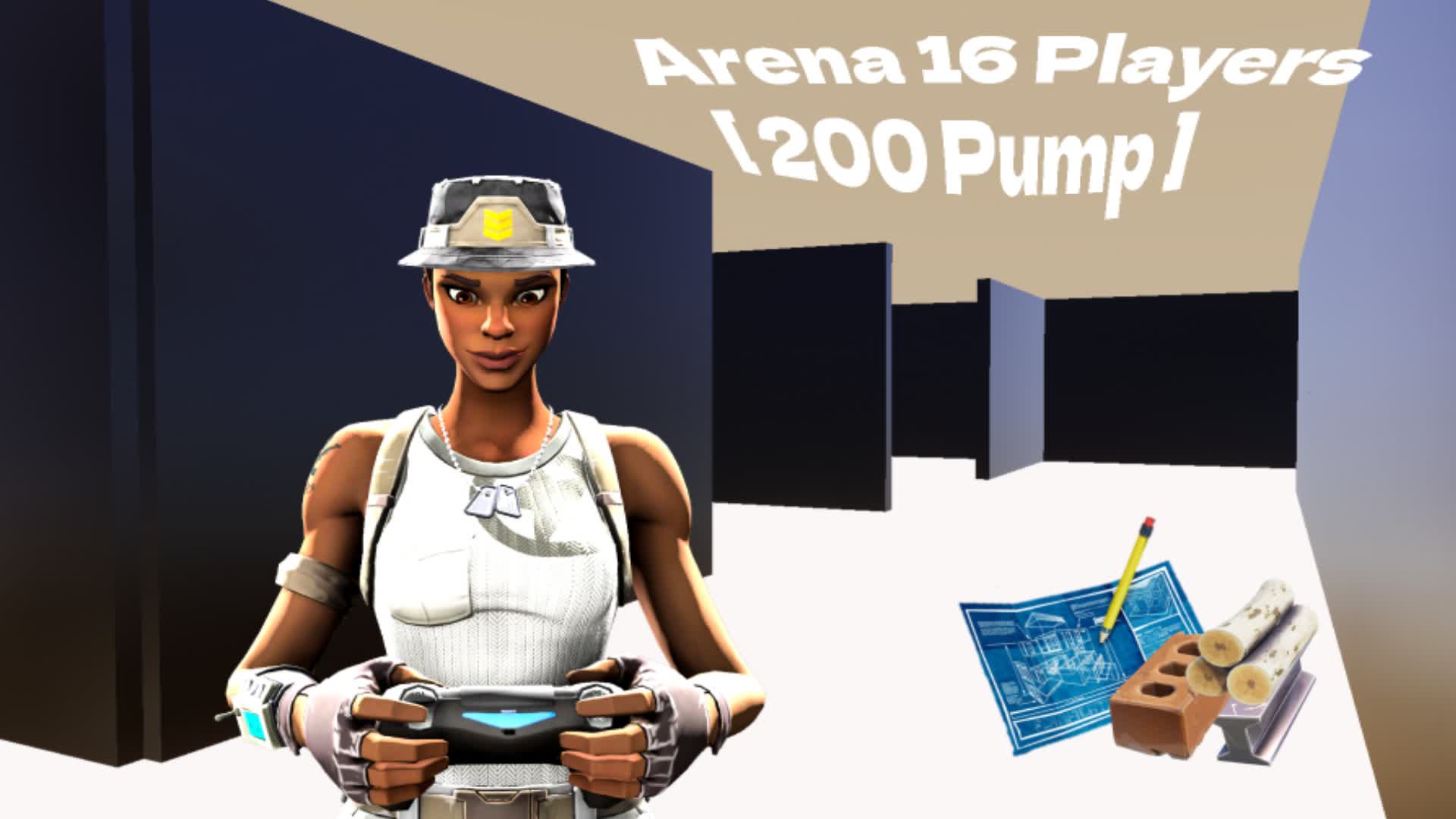 Arena 16 Players [ 200 Pump ] 7472-8642-2590 by esteban_llrc - Fortnite Creative Map Code ...