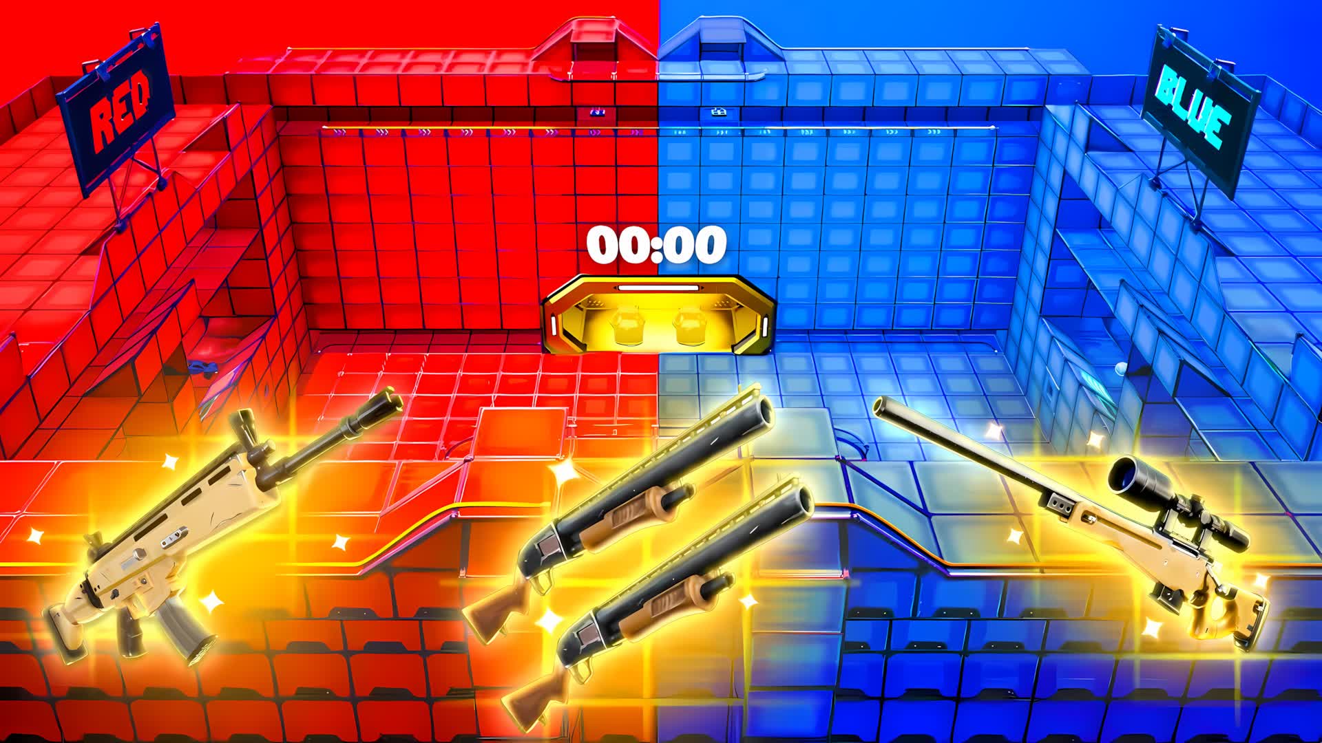 CRAZY RED VS BLUE 🔴🔵 1233-0480-5912 by stormhawk3 - Fortnite Creative Map Code - Fortnite.GG