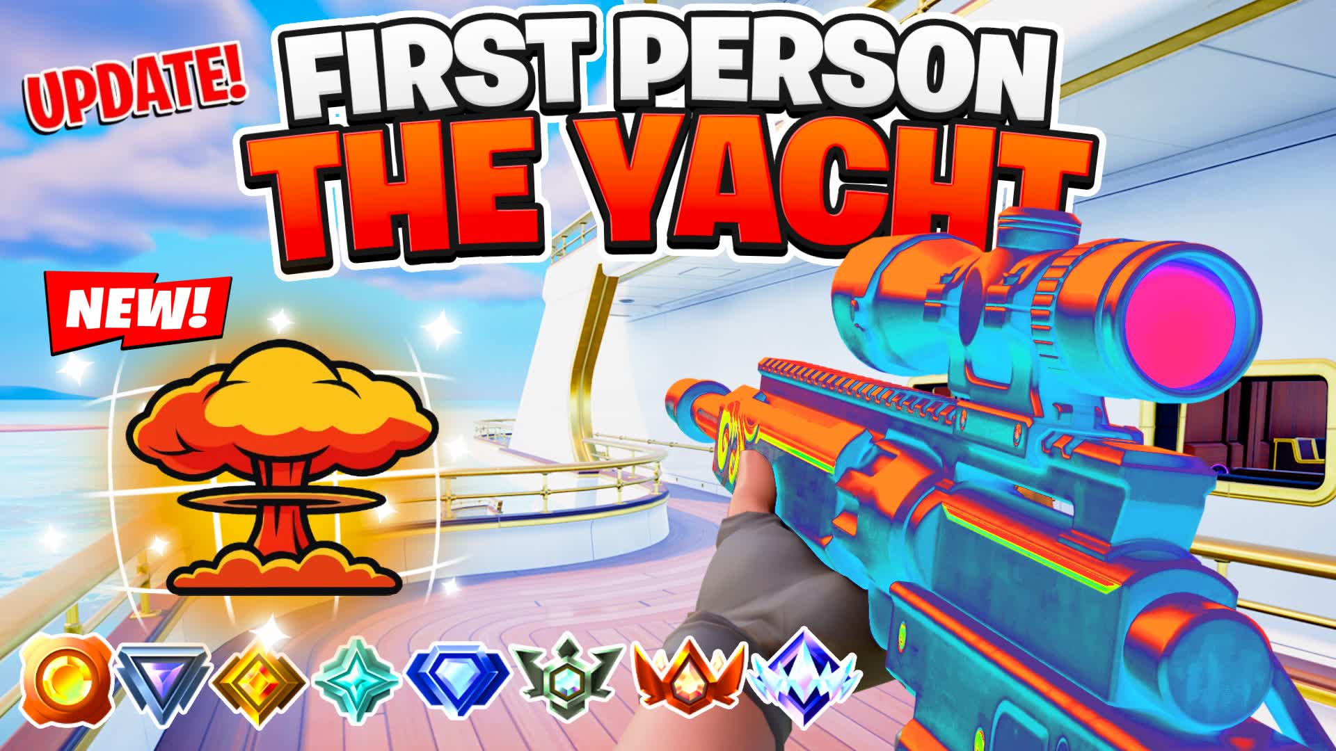 ⭐️ FIRST PERSON GUN GAME – THE YACHT 3229-1475-6810 by moduvo - Fortnite Creative Map Code ...