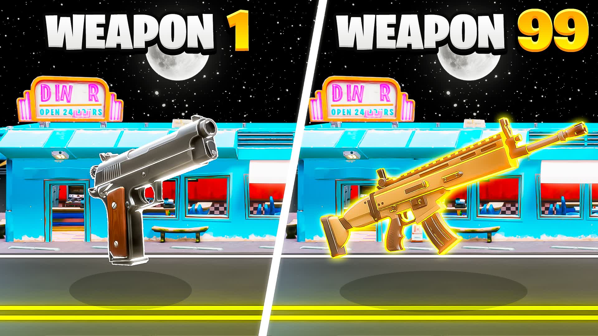 DINER NIGHT INFINITE GUN GAME 🍟 8570-0528-1219 by drink - Fortnite ...