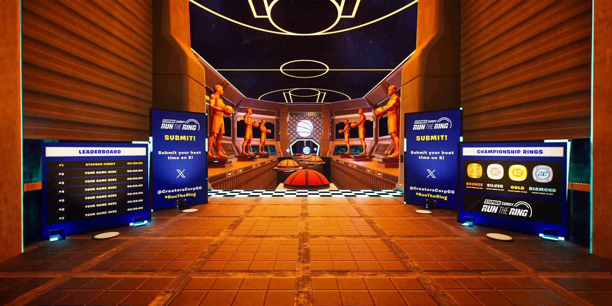 🏀 Steph Curry Deathrun The Ring - 0980-3642-2044 | Fortnite Zone