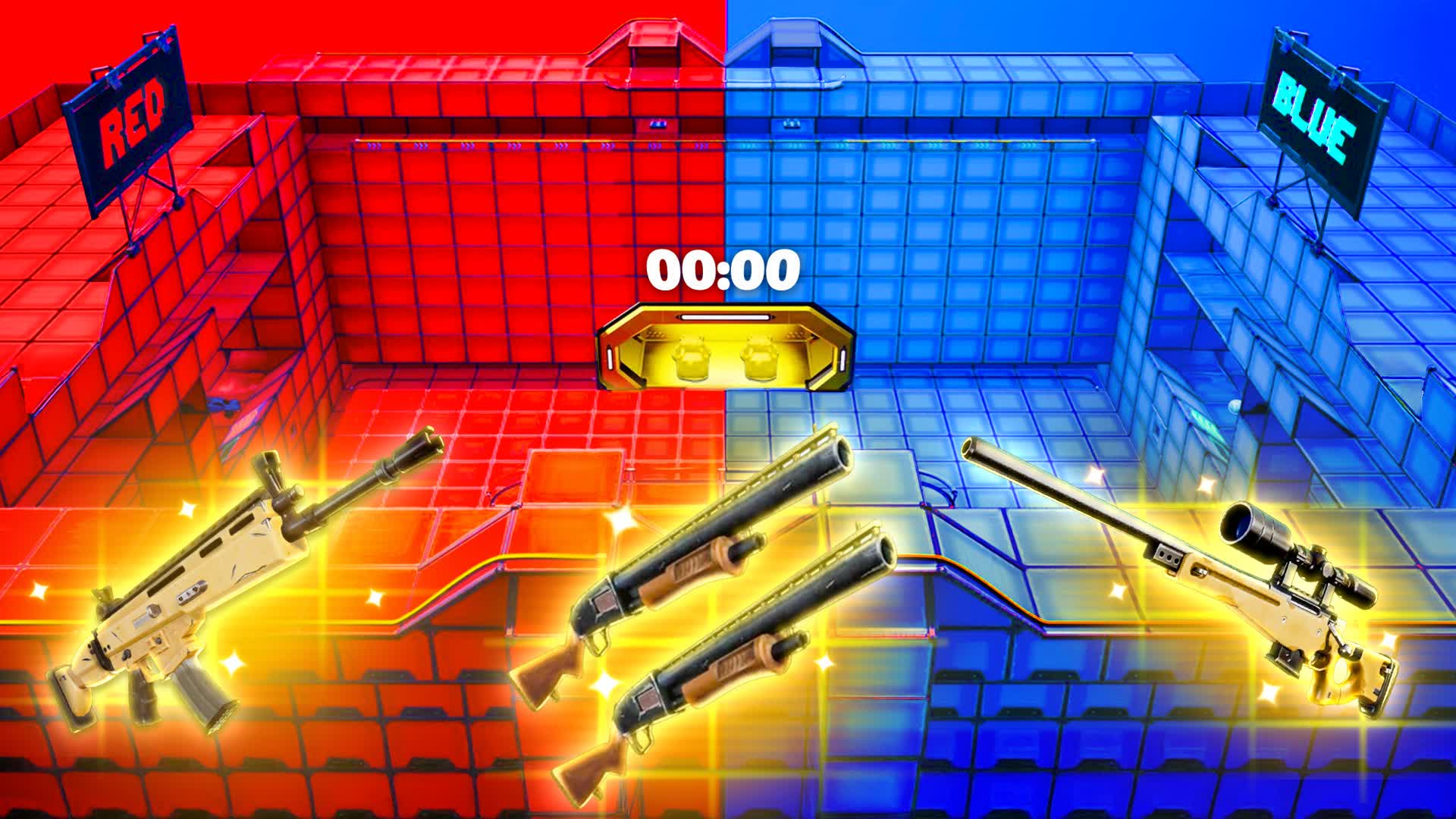 Chapter 1 Red vs Blue 🔴🔵 3516-4388-3659 by soboi - Fortnite Creative Map Code - Fortnite.GG