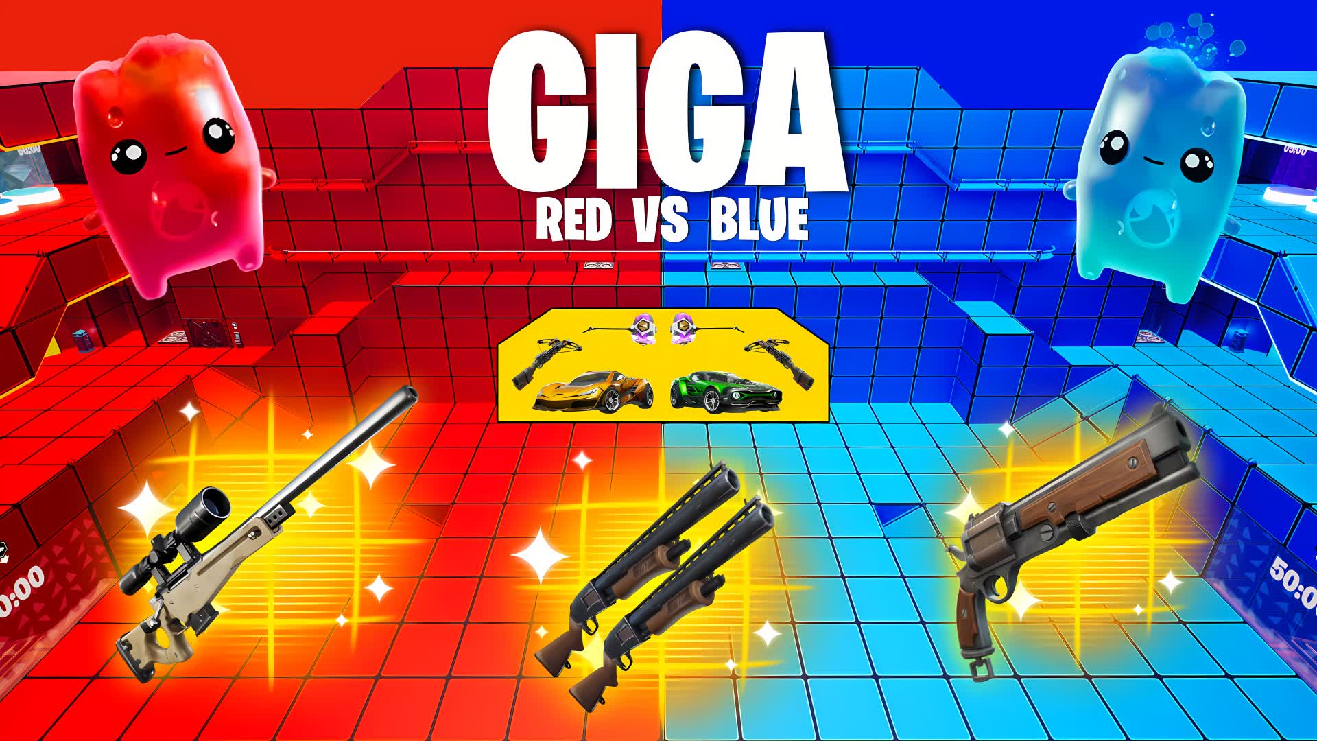 GIGA RED VS BLUE 🔴🔵 4271-2116-8050 by souemp - Fortnite Creative Map ...