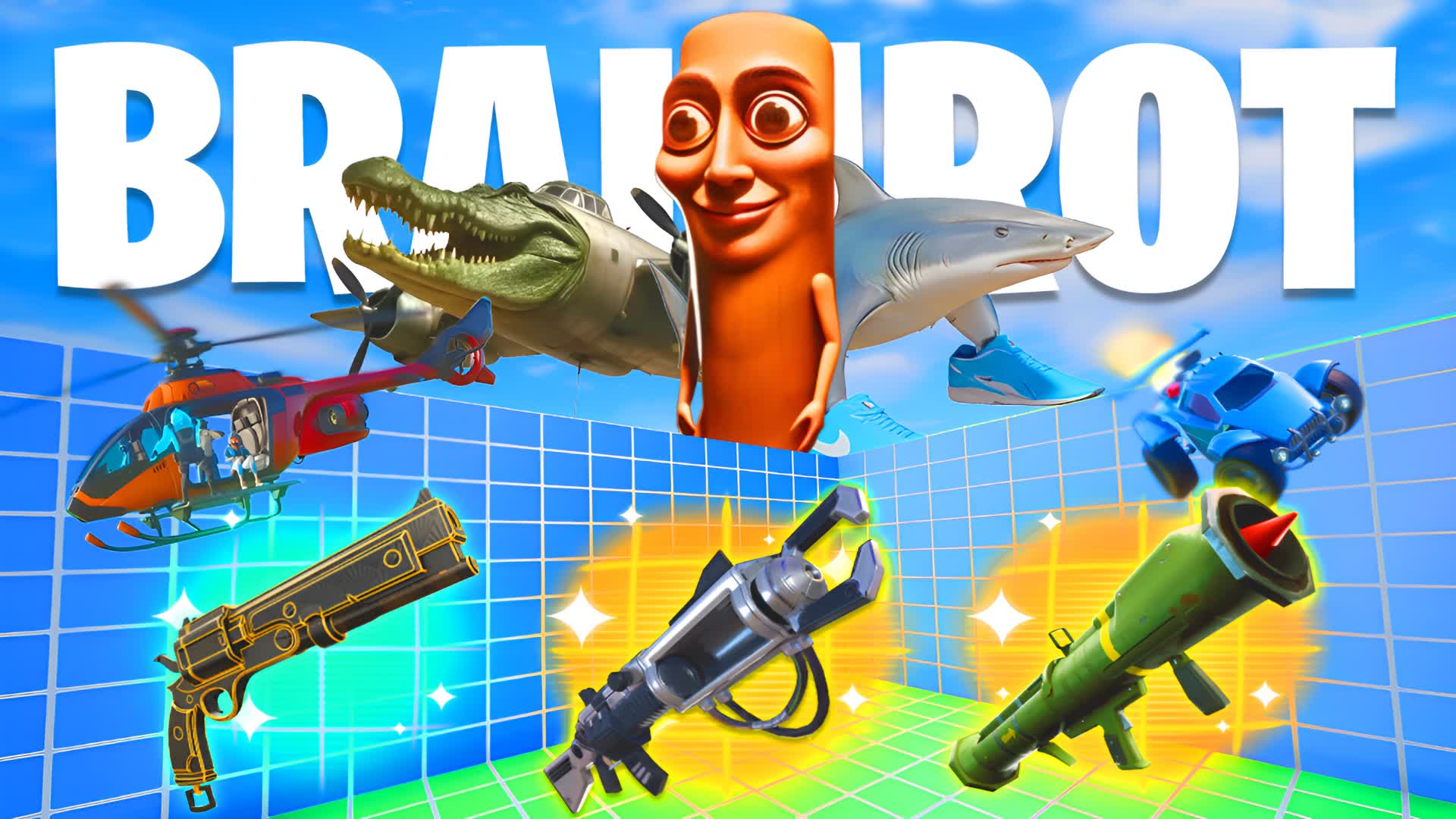 BRAINROT - ALL WEAPONS & VEHICLES 🔥 1239-3971-8291 by uzhuu - Fortnite Creative Map Code ...