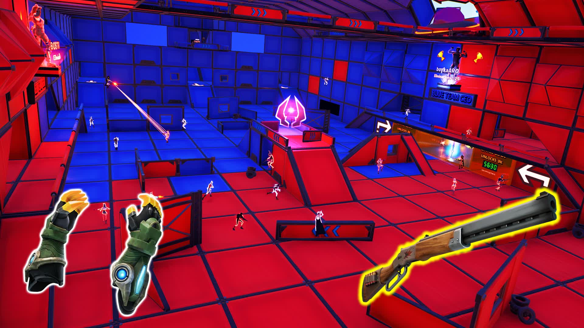 💯RED VS BLUE🥶 RUMBLE 6207-0778-2857 by boykaaro - Fortnite Creative Map Code - Fortnite.GG