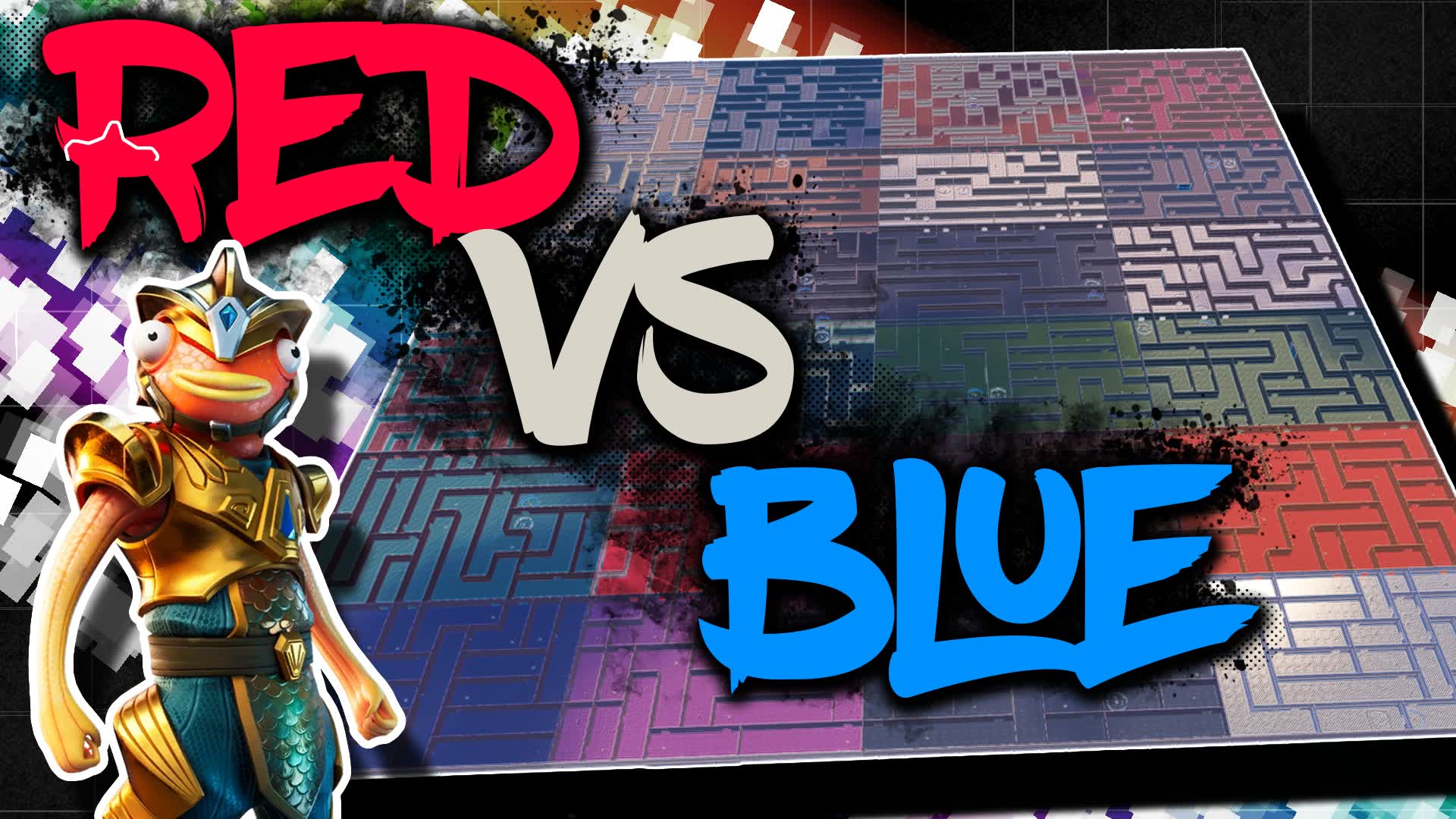 Maze Mayhem - Red Vs Blue 0851-0591-1191 by simstech - Fortnite ...
