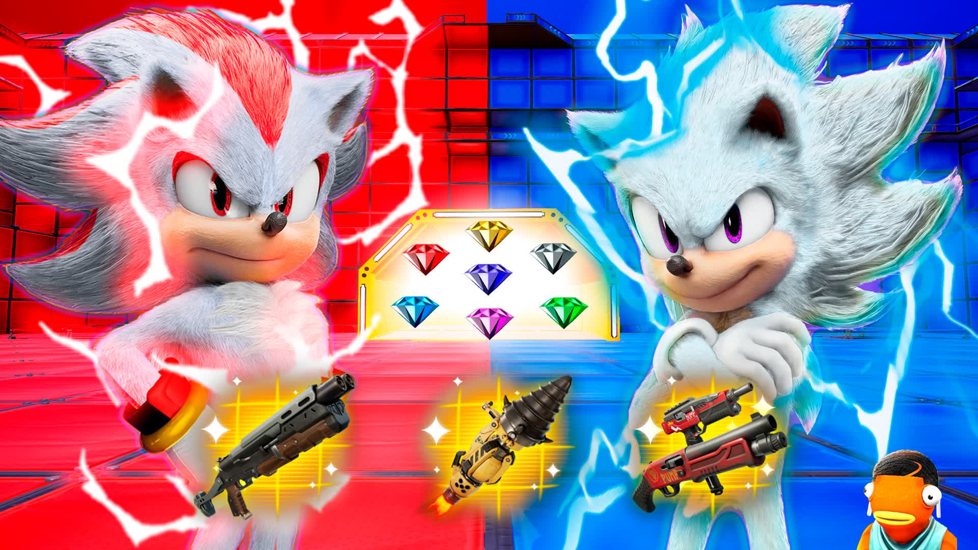 RED VS BLUE 🔵 SONIC & SHADOW 🔴 9810-1641-8480 by lilcepyfn - Fortnite ...