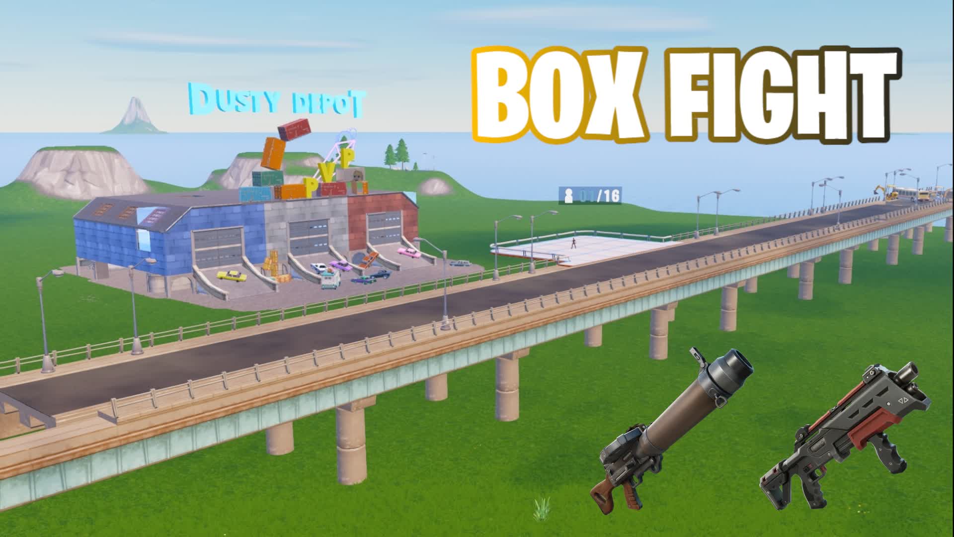 DUSTY DEPOT BOXFIGHT 📦 0567-8137-0180 by cortexmap - Fortnite Creative Map Code - Fortnite.GG