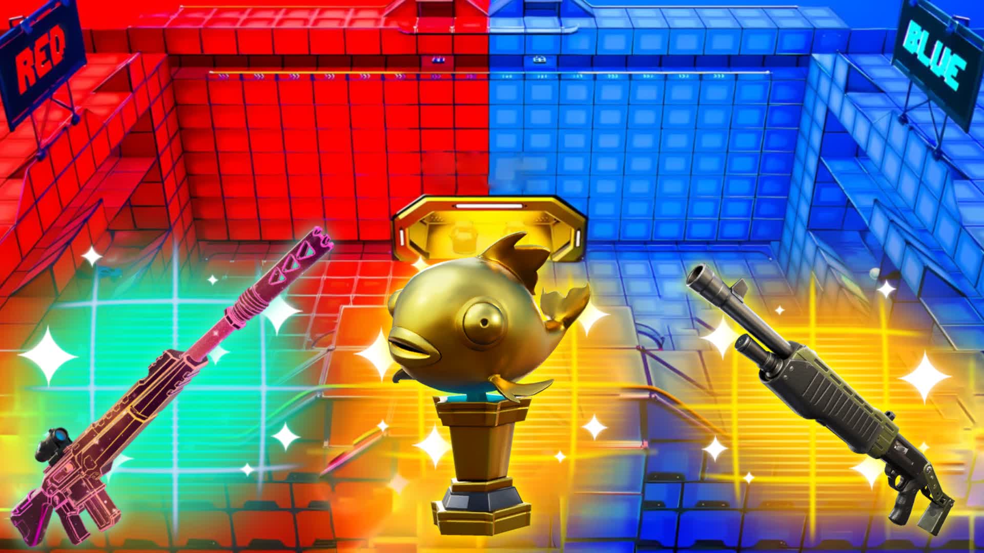 MEGA AND RED VS BLUE 🔴🔵 YANNIS 0325-6487-0508 by yannis7 - Fortnite