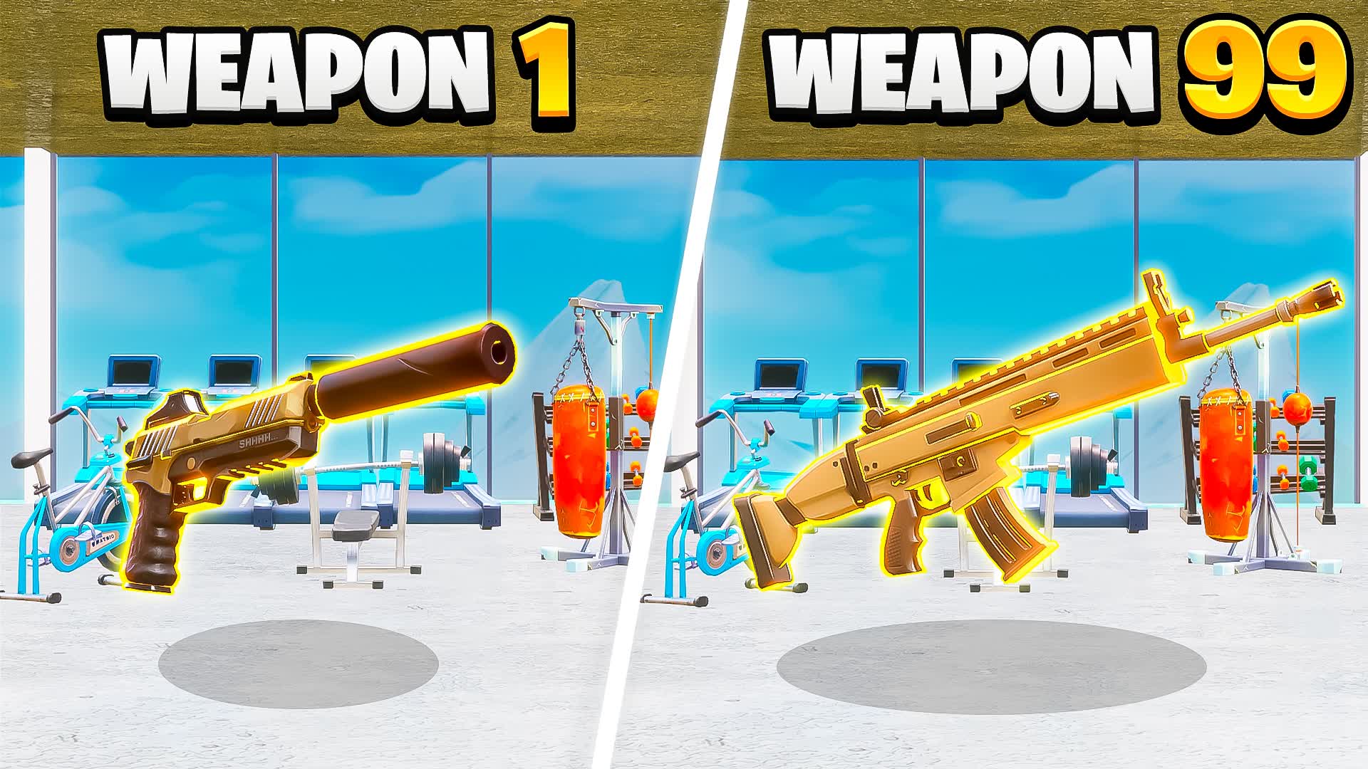 Gym Gold Infinite Gun Game ๐๏ธ๐ช 9126 3015 4612 By Drink Fortnite