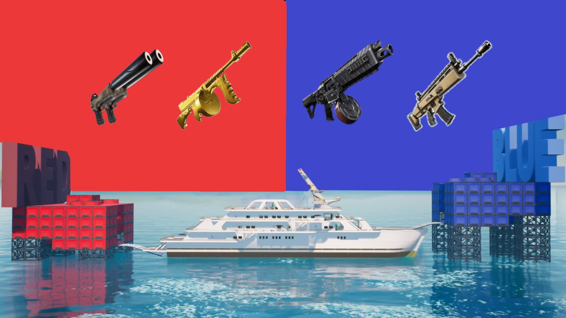 The yacht RED🔴vs🔵BLUE 6577-4105-9816 by klex - Fortnite Creative Map Code - Fortnite.GG