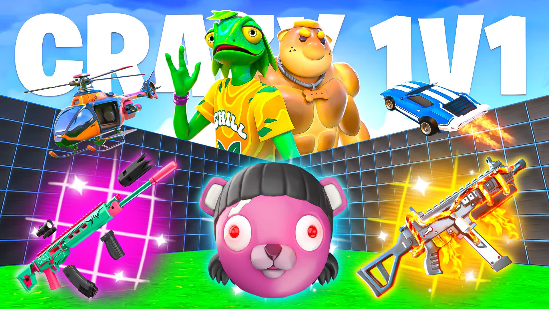 CRAZY 1V1 FFA - ALL GUNS & RIDES (3256-2350-0756) by hozzy - Fortnite ...