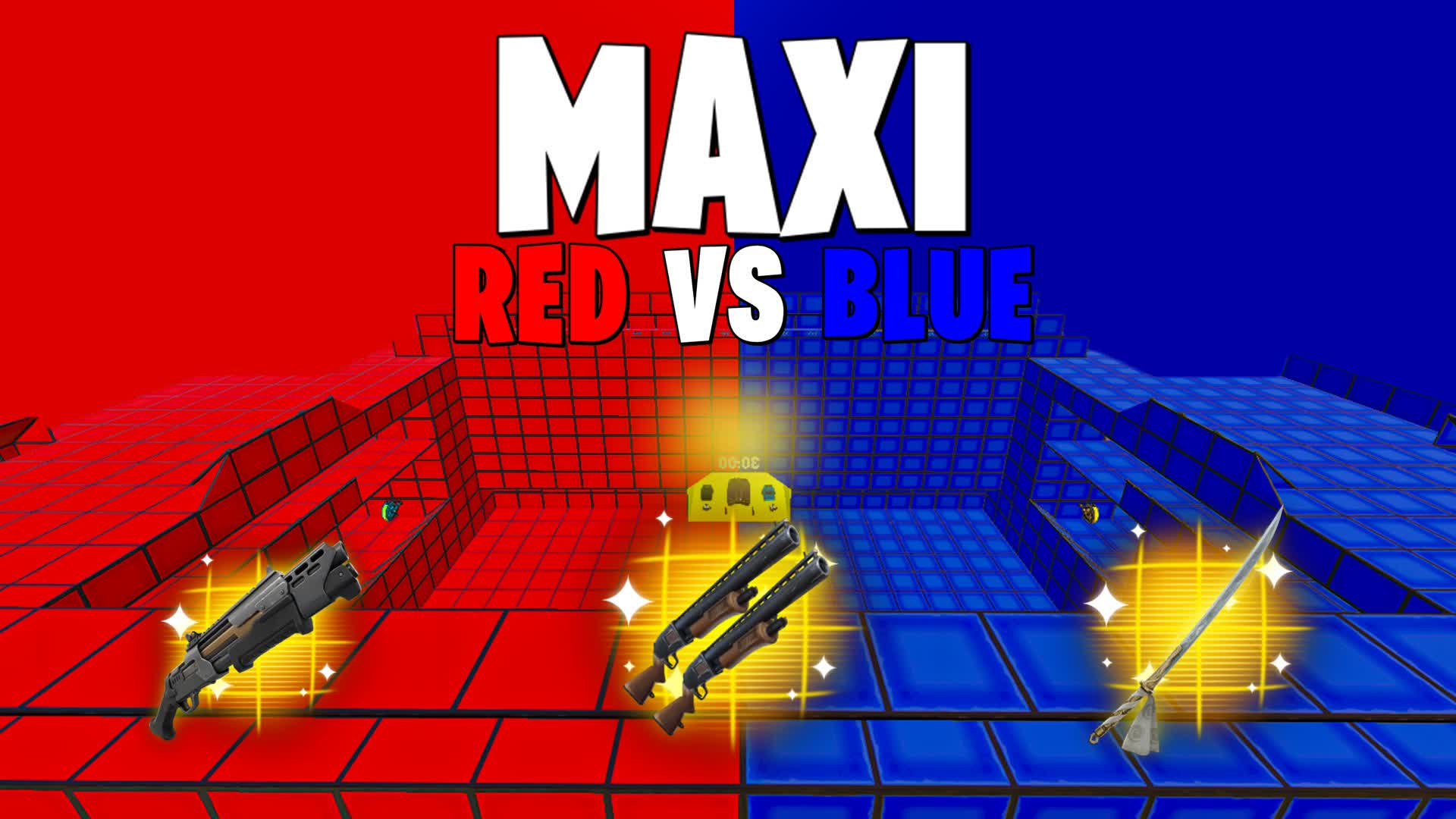 MAXI RED VS BLUE 🔴🔵 0222-6858-2271 by rockygift1 - Fortnite Creative Map Code - Fortnite.GG