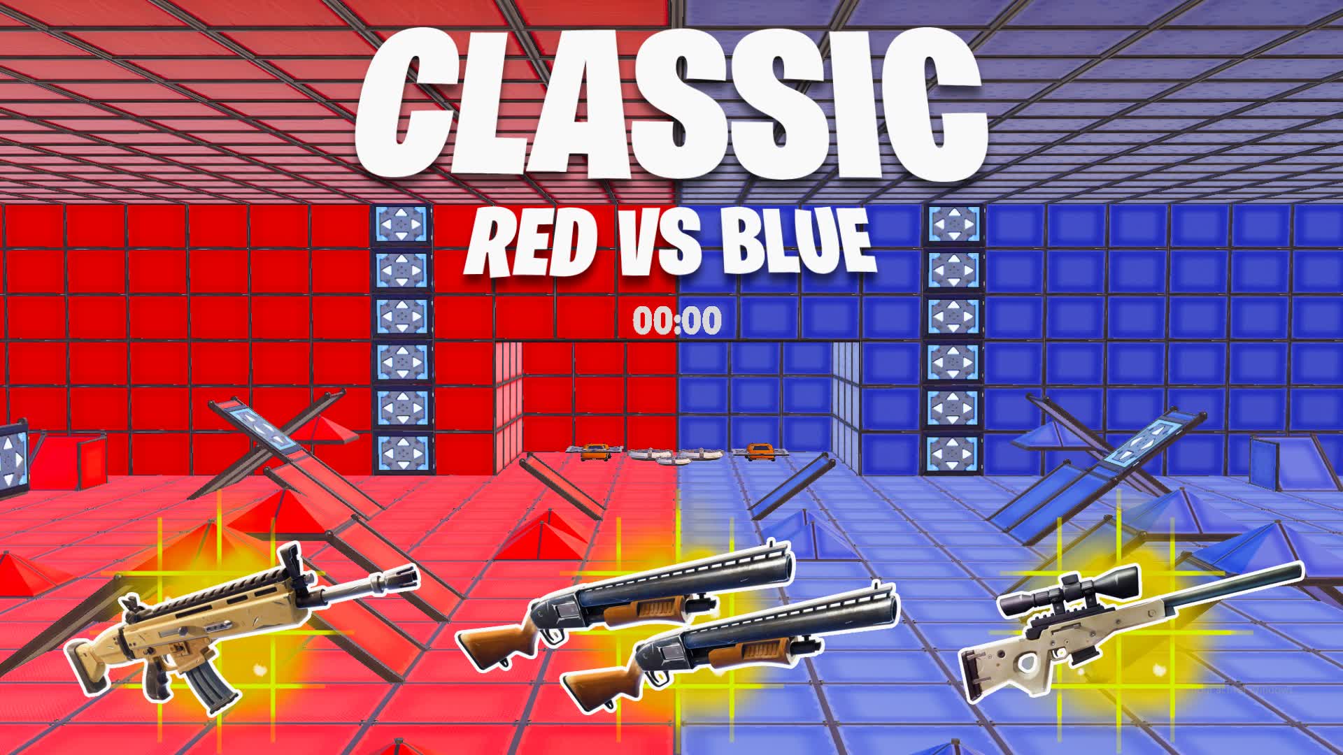 CLASSIC RED VS BLUE 🔴🔵 0788-2478-6959 by toti - Fortnite Creative Map Code - Fortnite.GG