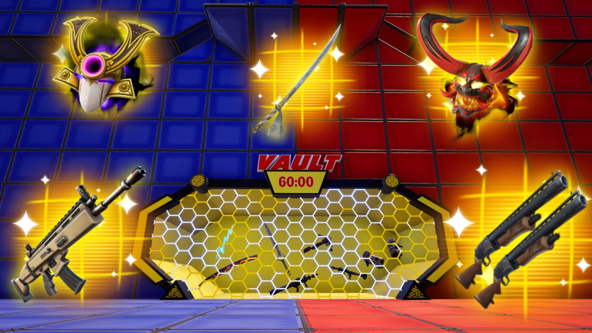 MEGA RED VS BLUE POWER🔴🔵 3286-1806-3020 by runner - Fortnite Creative ...