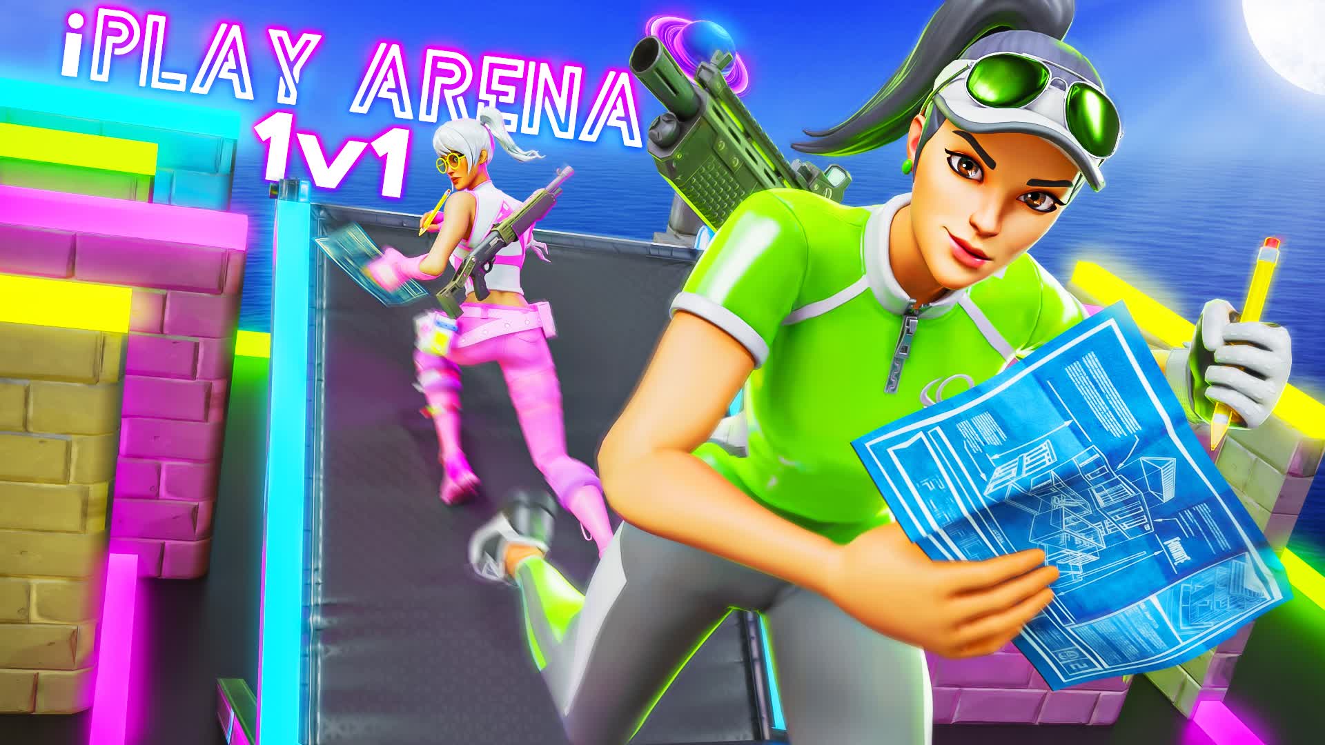 iplay arena 1v1 9233-5945-1846 by iplaycreate - Fortnite Creative Map Code - Fortnite.GG