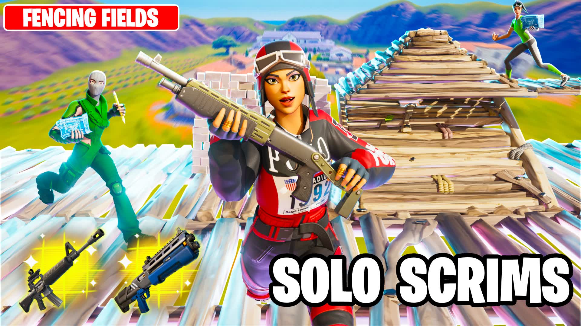 Fencing Fields Solo Scrims 1754-3358-0561 by 3ampro - Fortnite Creative ...