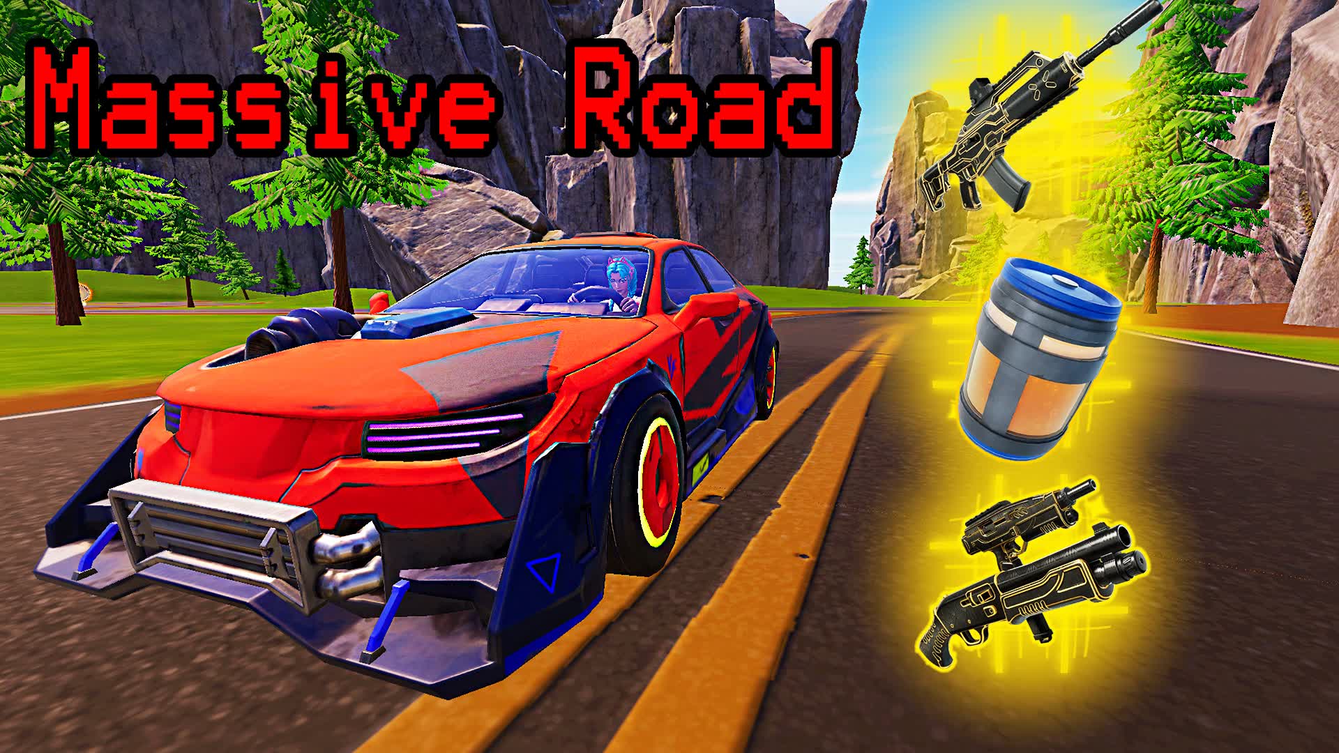 MASSIVE ROAD🦸NEW WEAPONS🎯FFA 5589-0571-1250 by joshdoes - Fortnite ...