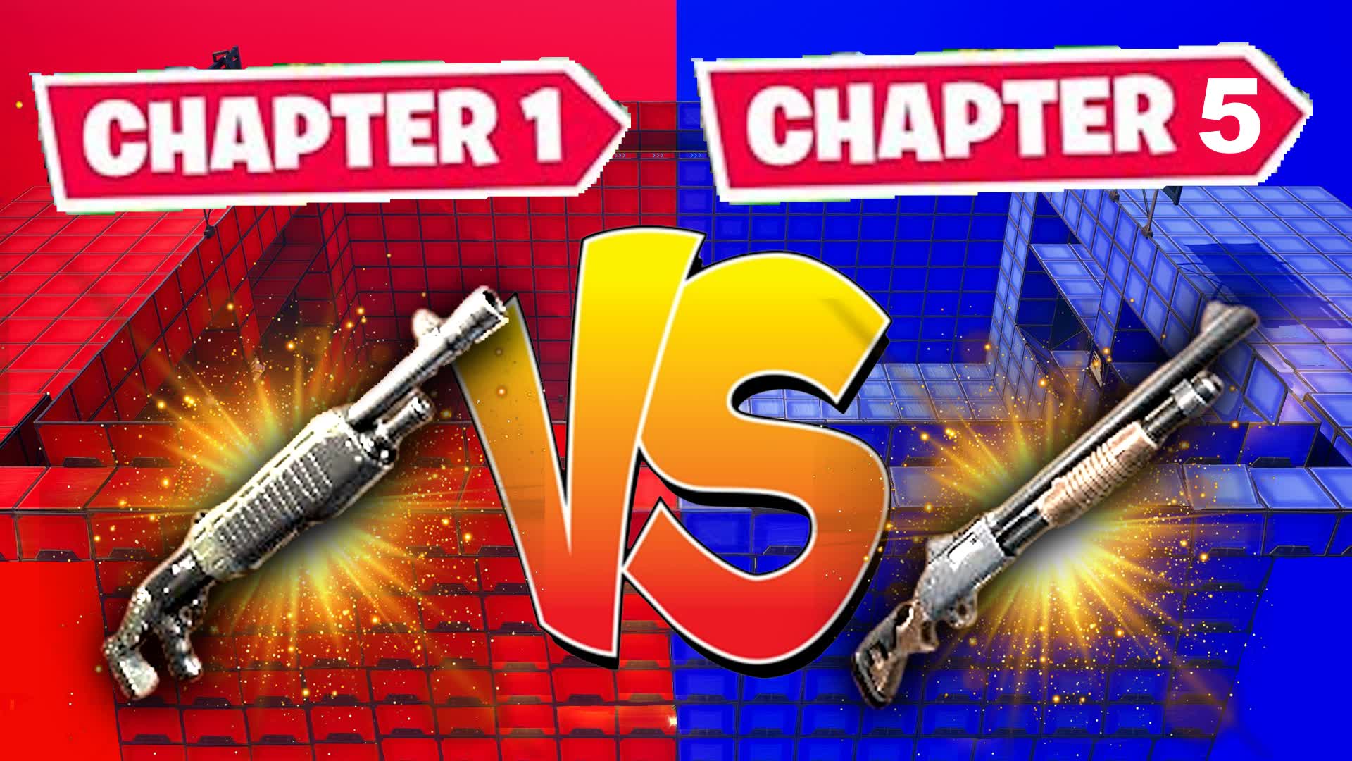 CRAZYY CHAPTER 1 VS CHAPTER 5 🔴🔵 8797-7315-5506 by mrzen - Fortnite Creative Map Code - Fortnite.GG