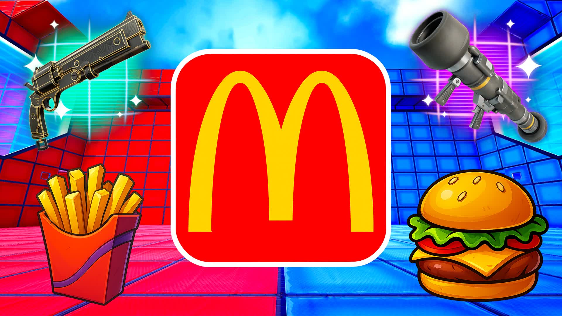 MCDONALD´S RED VS BLUE 🔴🔵 9288-5100-4584 by flipinger - Fortnite Creative Map Code - Fortnite.GG