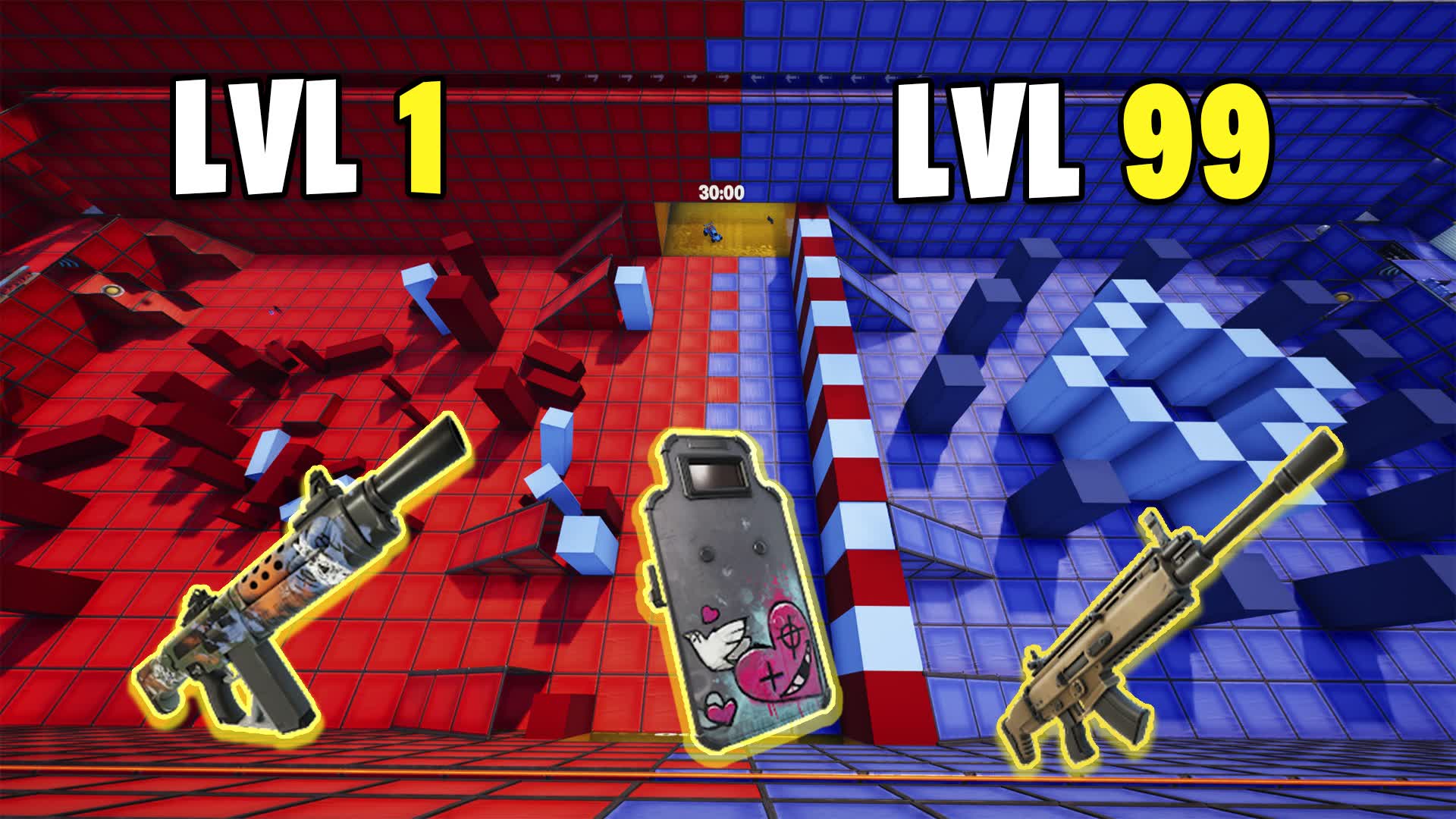 Shrinkable😱 Red Vs Blue🔴🔵 0865-6304-9604 من ابتكار wpgg - Fortnite