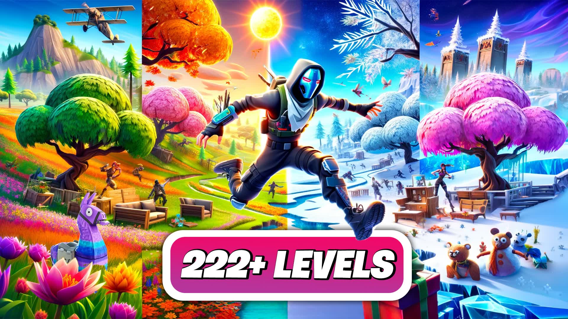 ⭐222+ LEVELS 4 SEASONS DEATHRUN⭐ 1226-8642-3079 من ابتكار viper9 - Fortnite