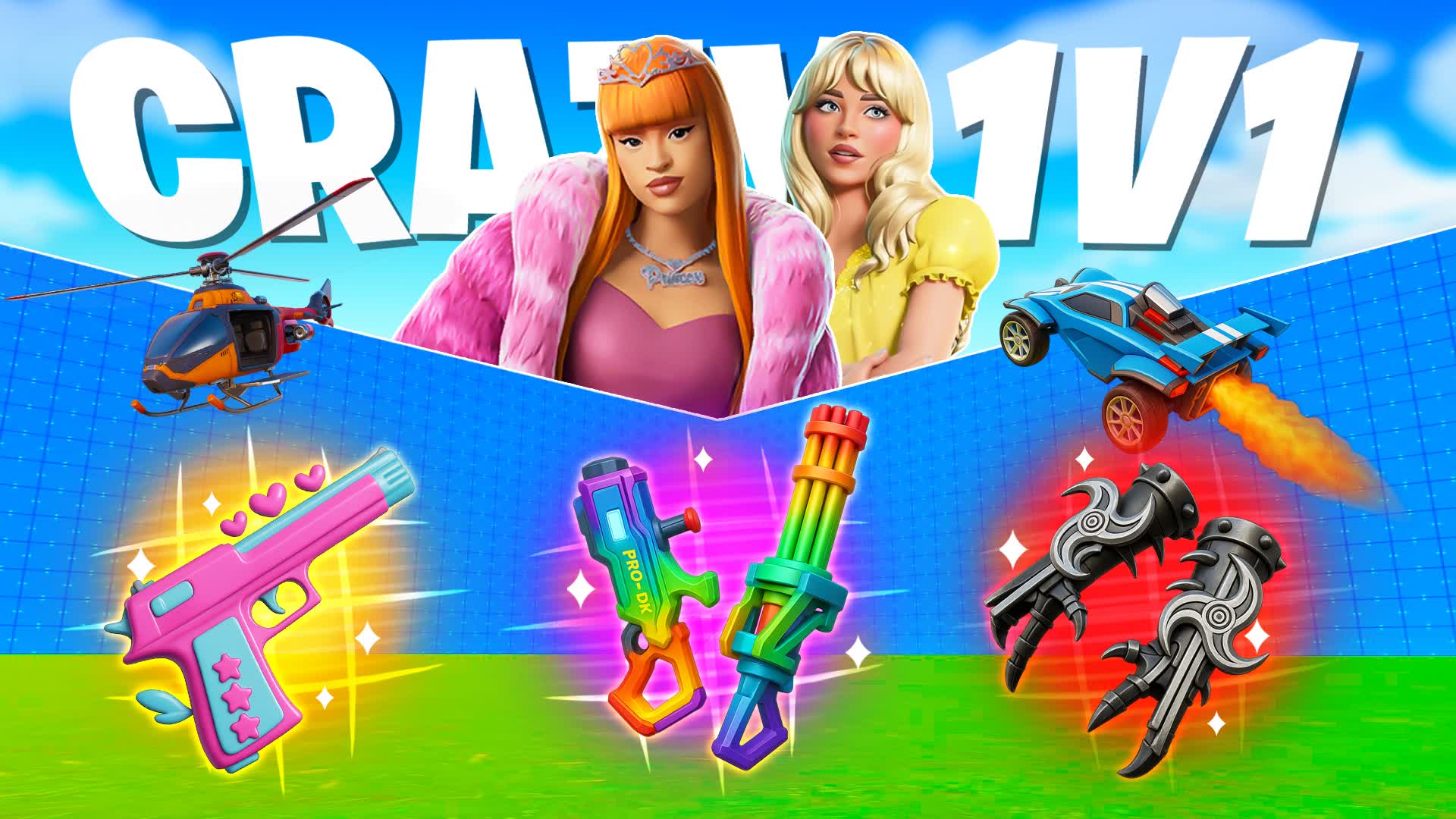 CRAZY 1V1 WITH ALL GUNS FFA 2137-0377-5897 by uvc - Fortnite