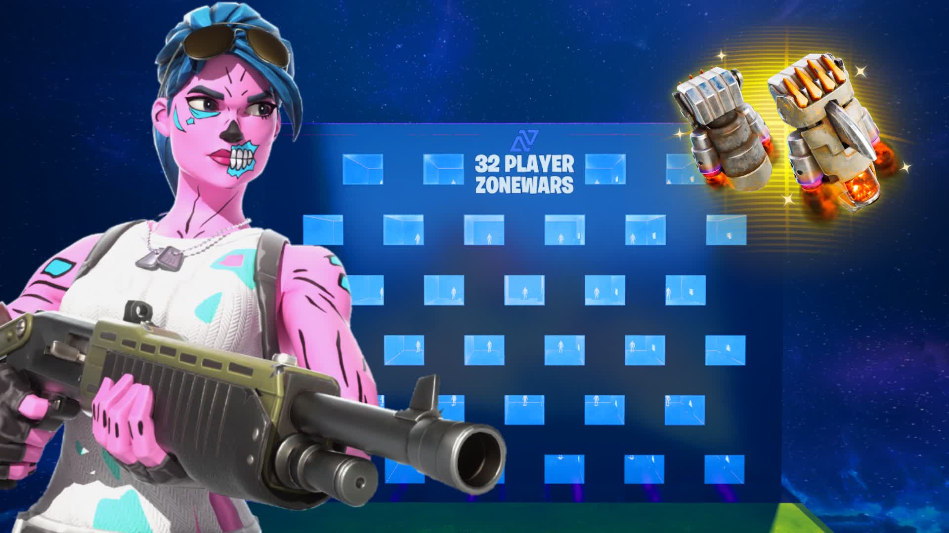 NV 32 PLAYER ZONE WARS 4454-4972-6876 by stews - Fortnite Creative Map ...