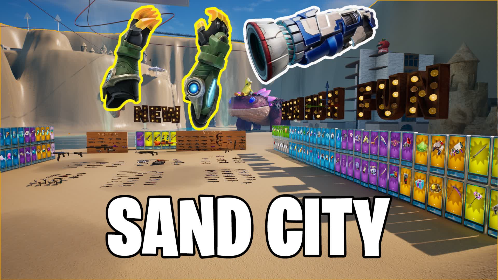 🆕Sand City - All Guns&Cars!🔥 5818-1710-4277 by bmwm - Fortnite Creative ...