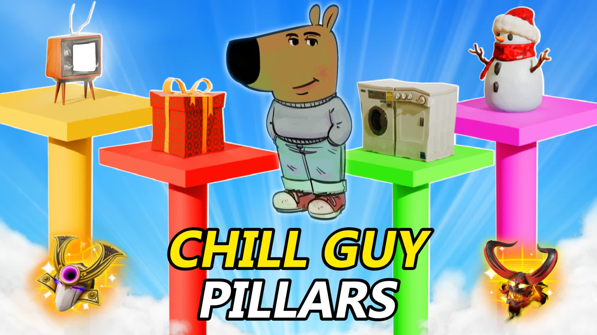 CHILL GUY PILLARS 8244-8262-1814 by 3sv - Fortnite Creative Map Code - Fortnite.GG