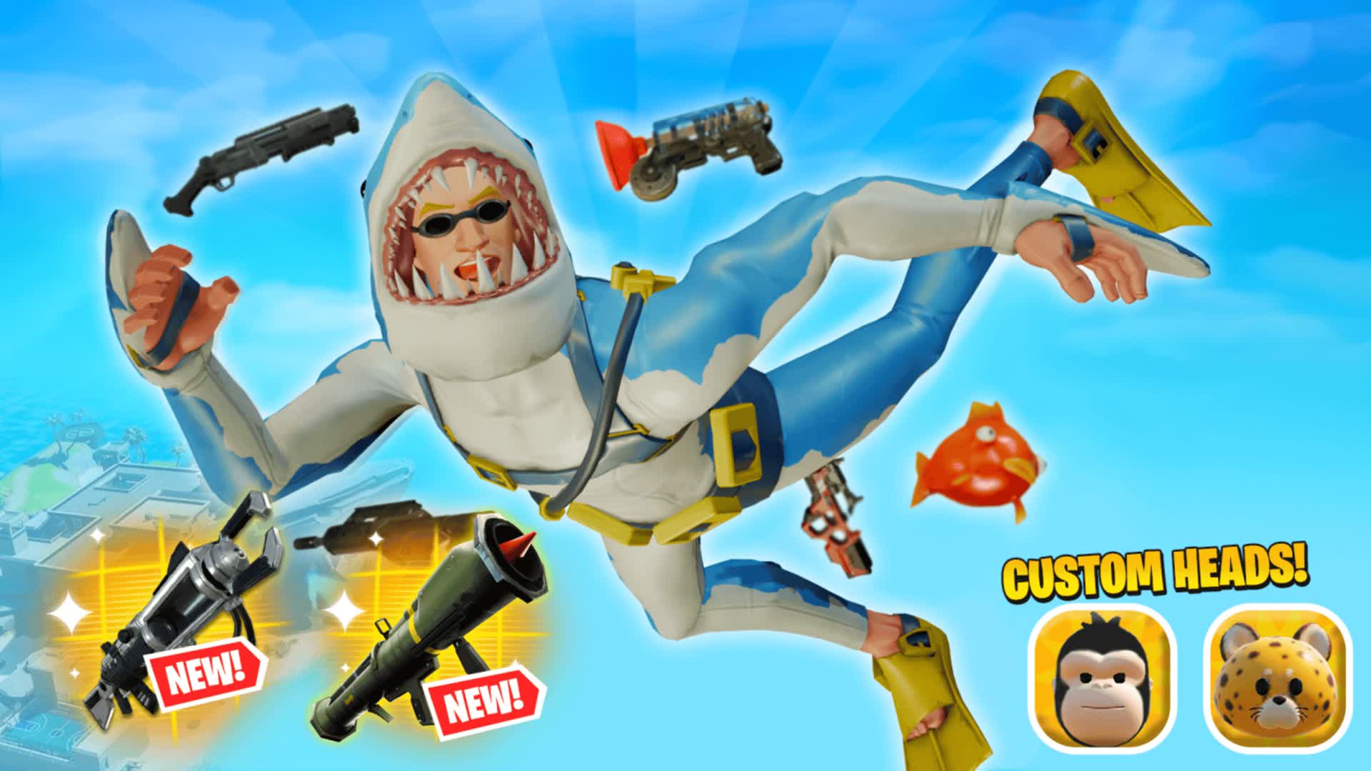 SHARK PIT 🦈 0687-6203-4467 by sharkmaps - Fortnite Creative Map Code ...